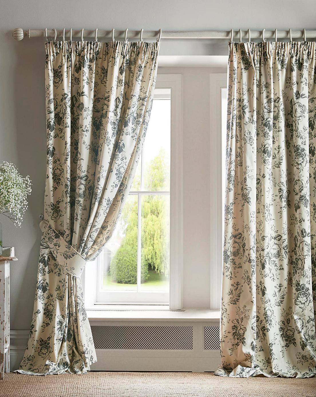 Cabbages & Roses Paris Rose Curtains | Fashion World