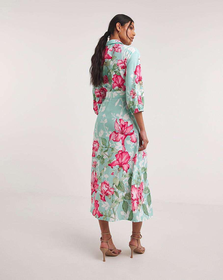 Raishma Studio Belted Shirt Midi Dress | J D Williams