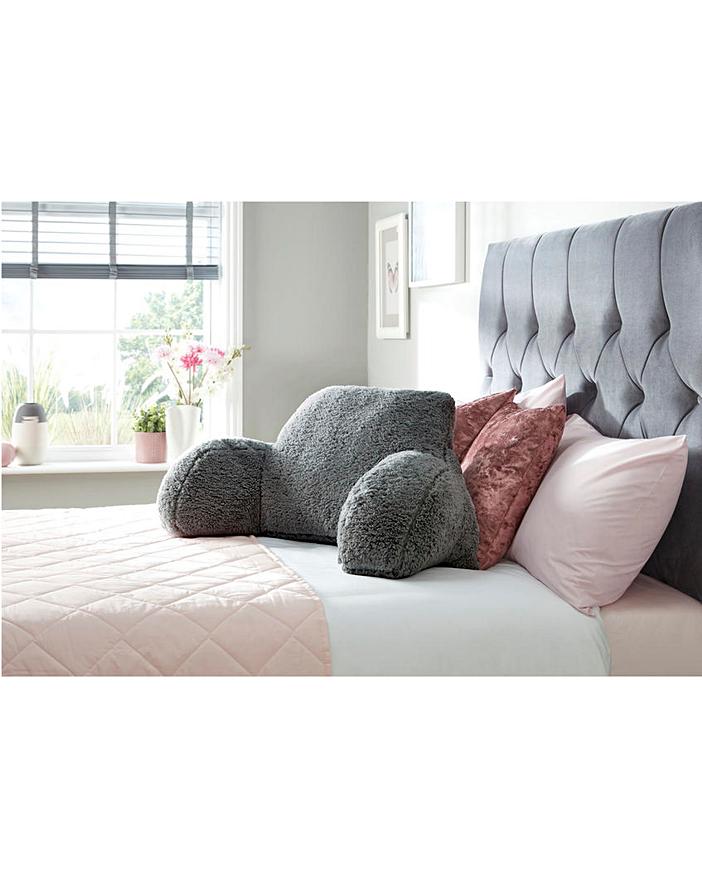 Teddy Fleece Cuddle Cushion Charcoal | Oxendales
