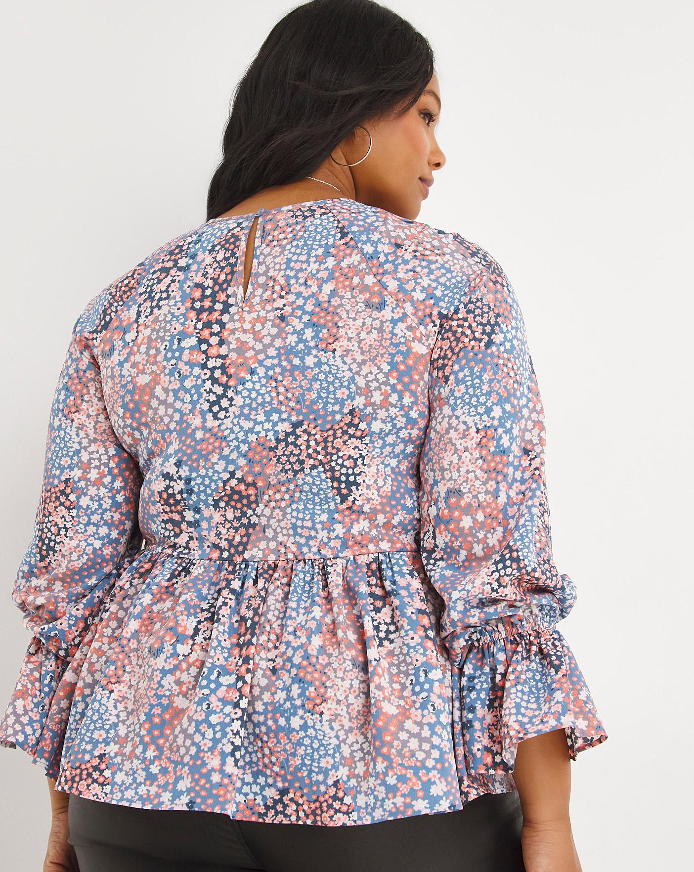 Floral Long Sleeve Smock Blouse | Fashion World
