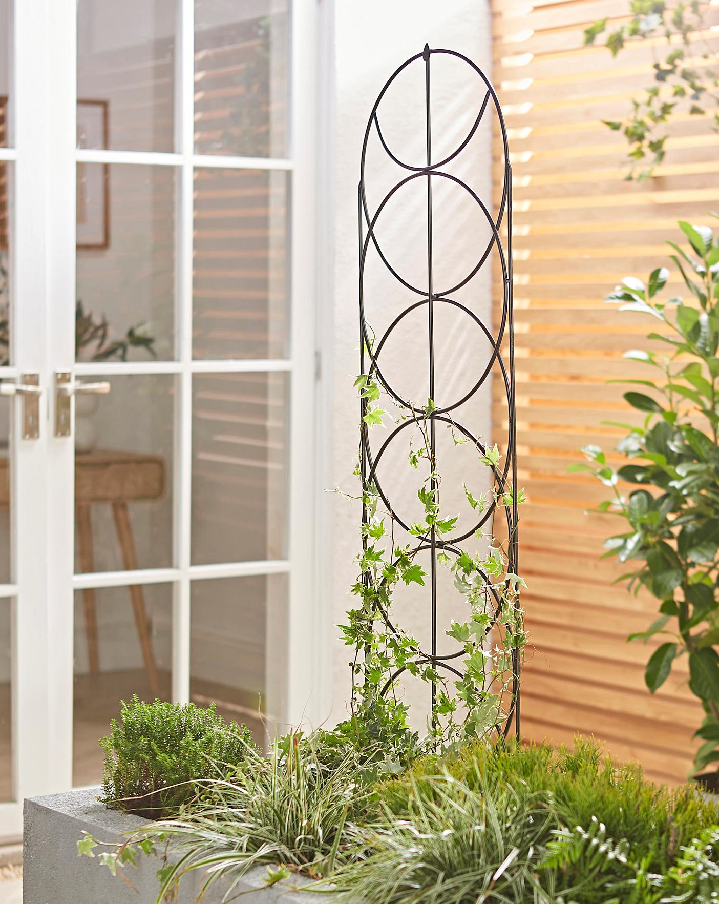 Ivyline Outdoor Cylinder Trellis Zinc | Home Essentials