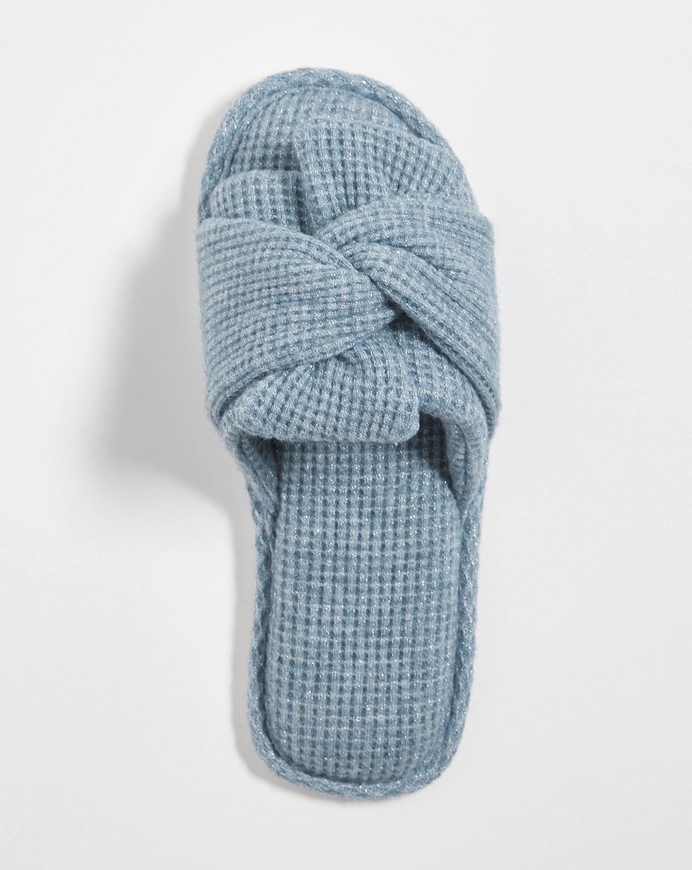 Waffle Bow Mule Slipper E Fit | Oxendales