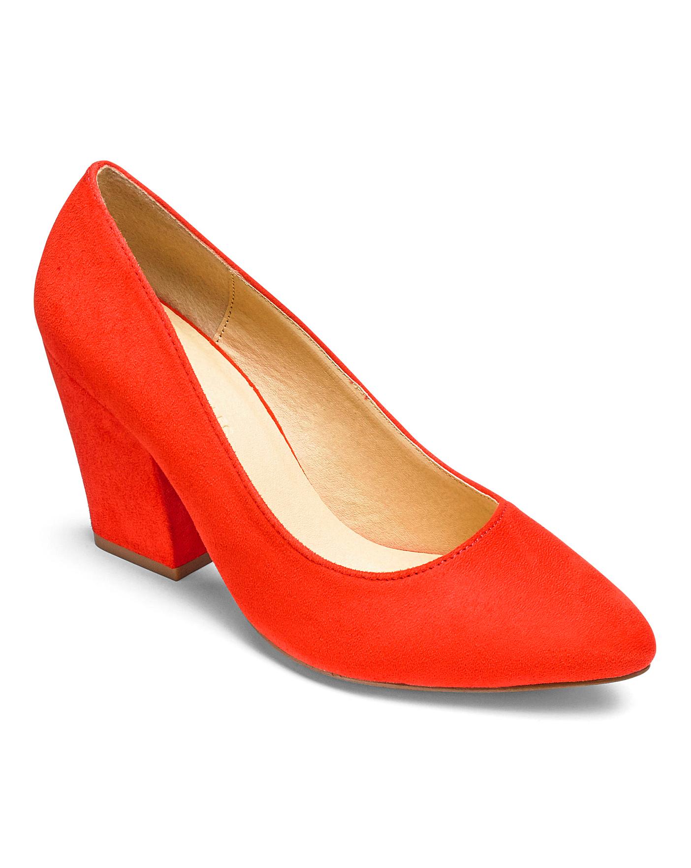Block Heel Court Shoes EEE Fit | Fashion World