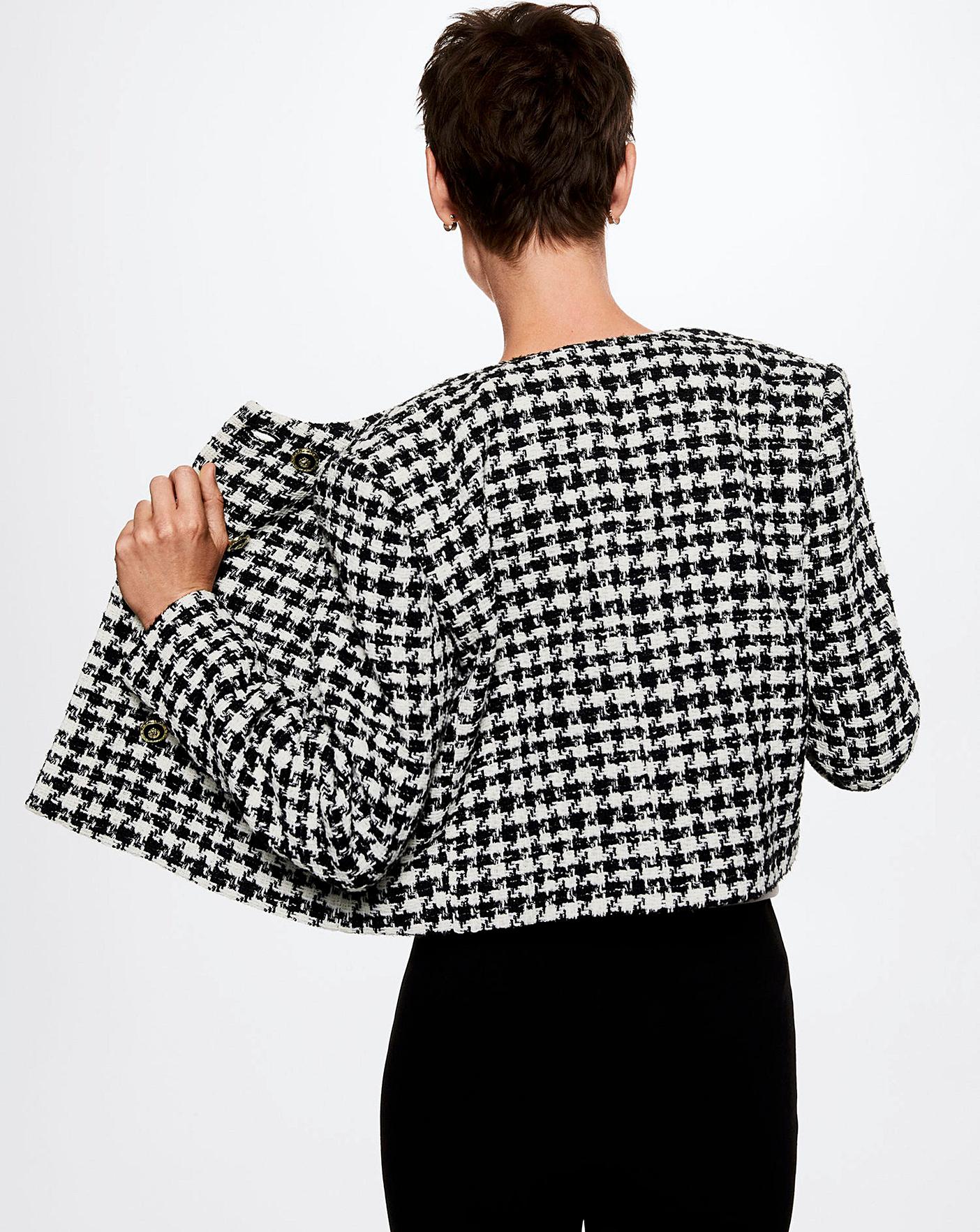 Mango Tweed Jacket With Jewel Buttons | J D Williams