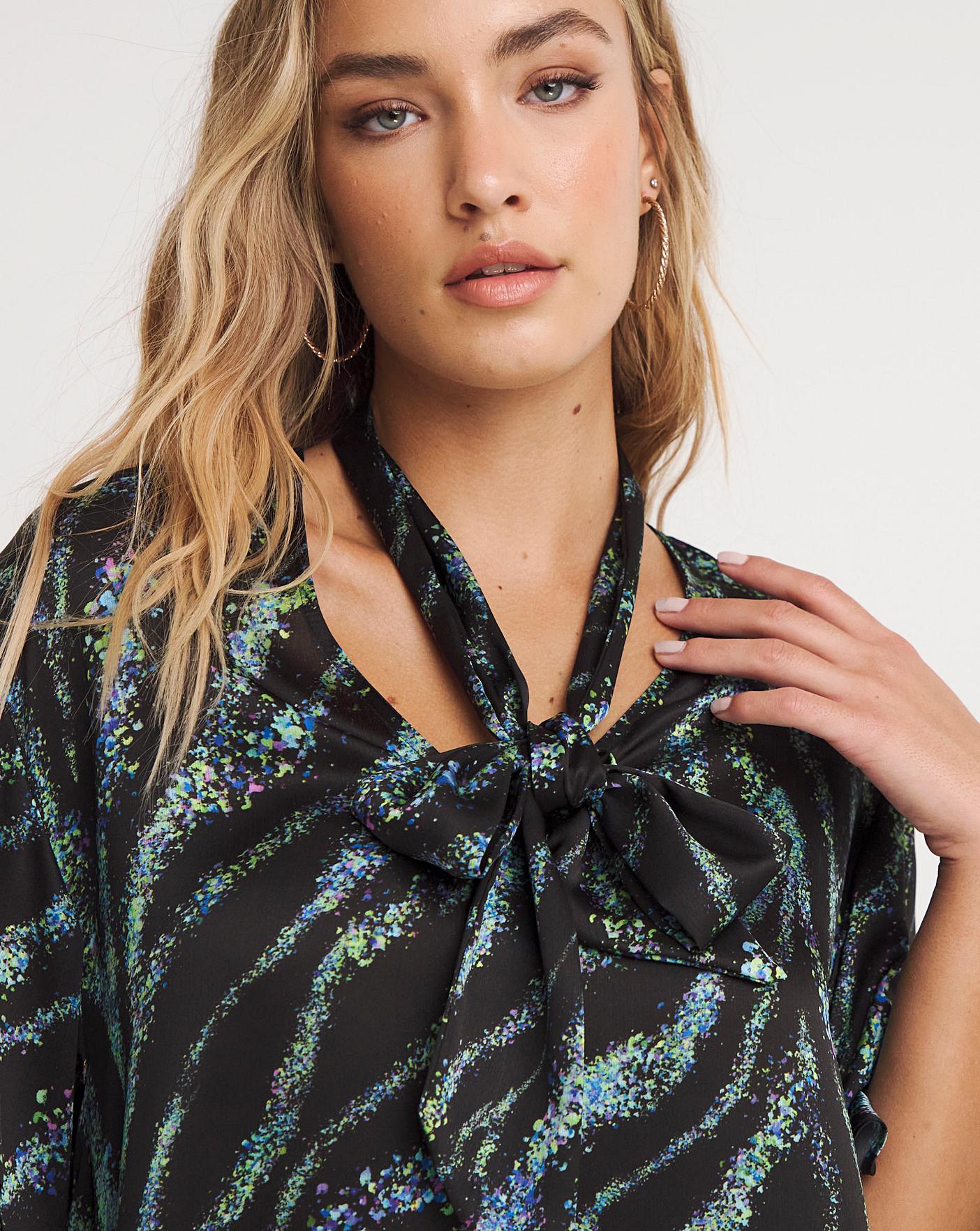 Joanna Hope Tie Neck Blouse | Fashion World