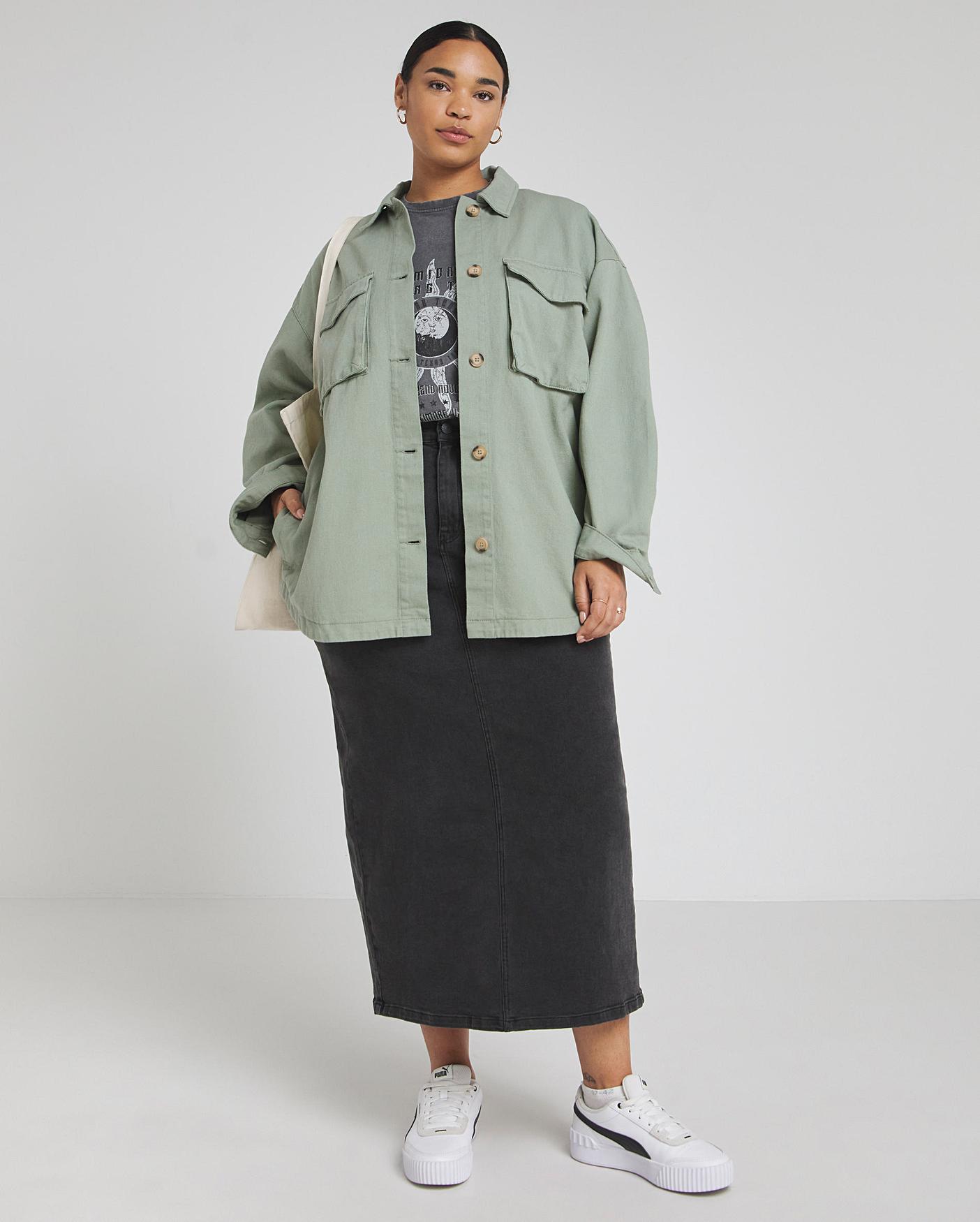 Khaki Utility Cargo Jacket | Fashion World