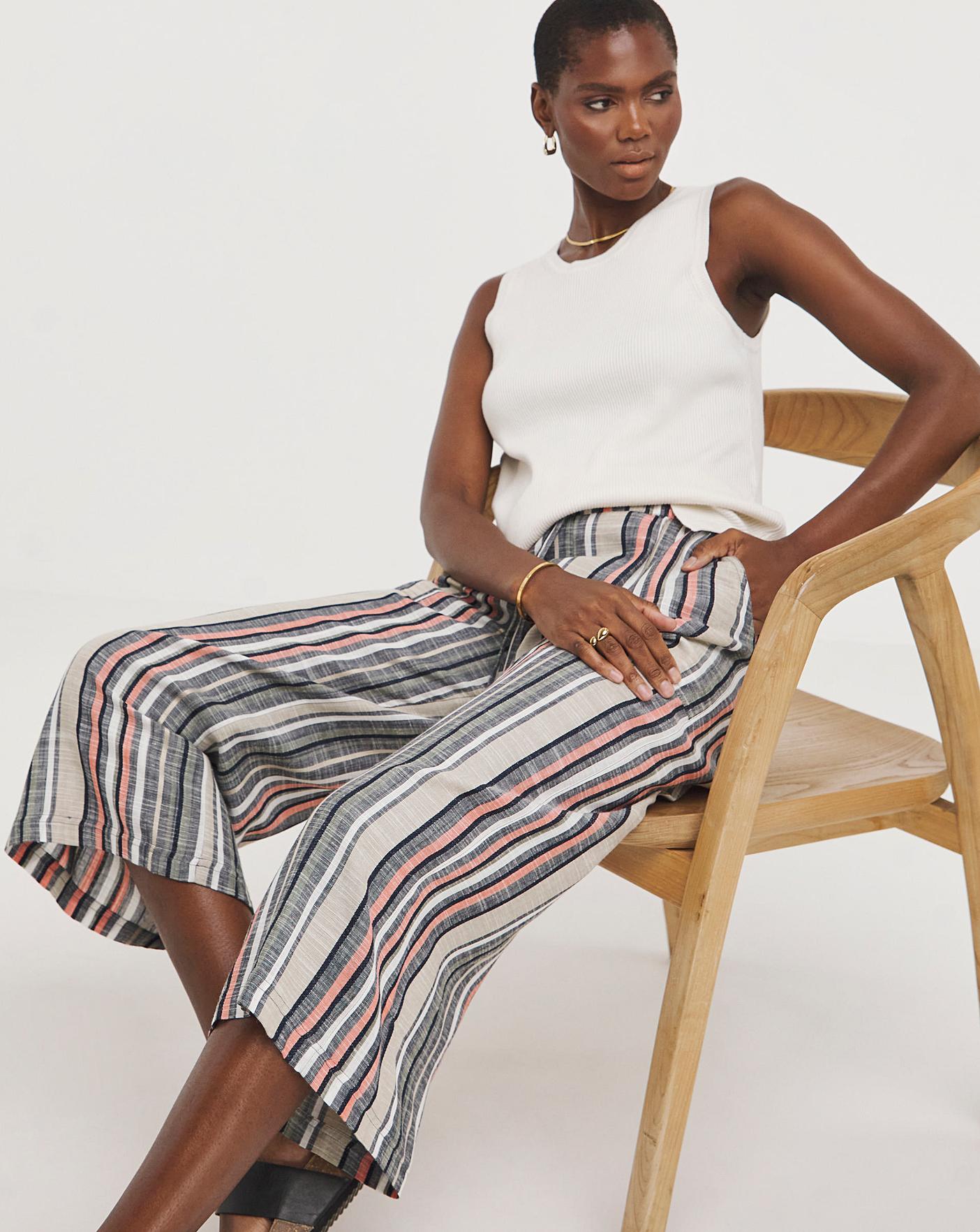 Linen Mix Wide Leg Culotte | Premier Man