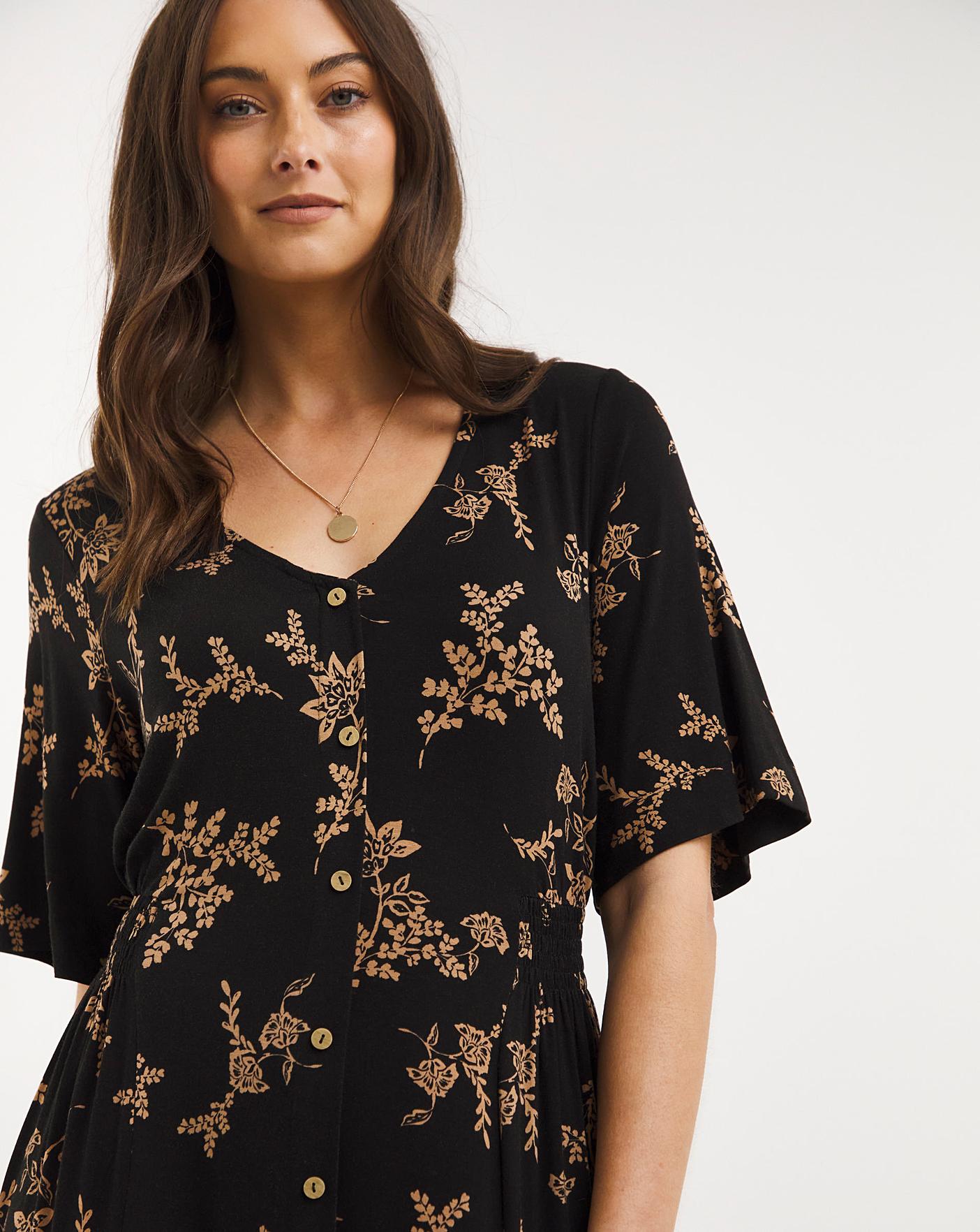 Julipa Jersey Button Through Midi Dress | Fashion World