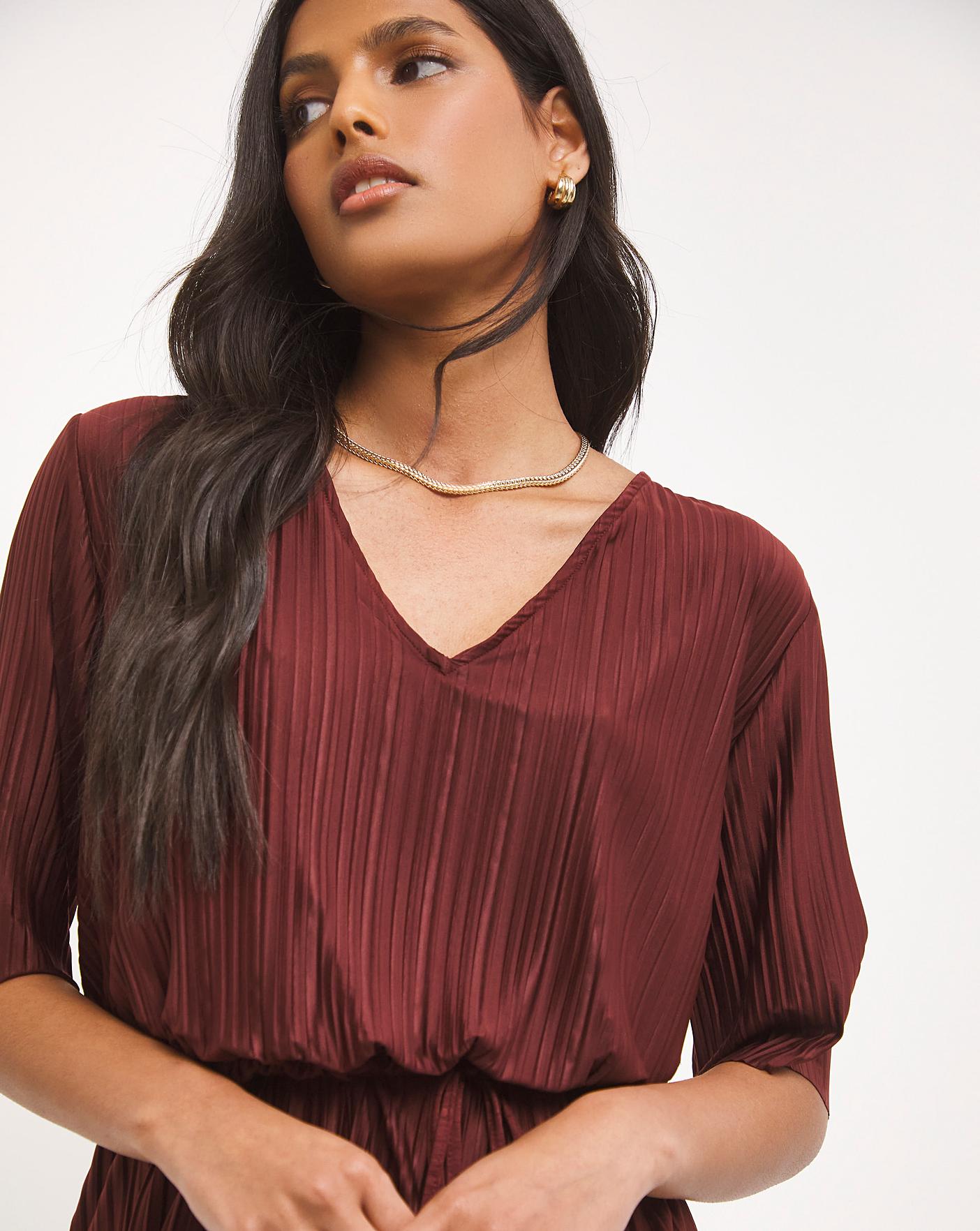 Jersey Plisse Dress | Fashion World
