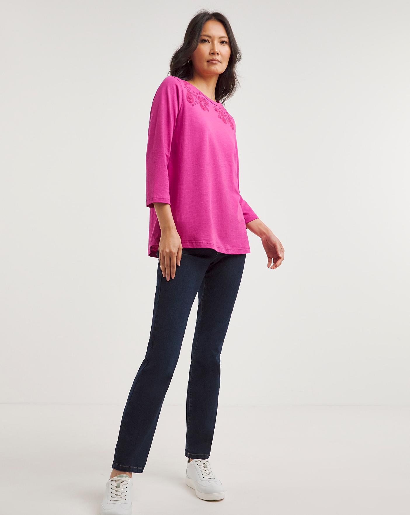 Julipa Embroidered Jersey Top | Fashion World