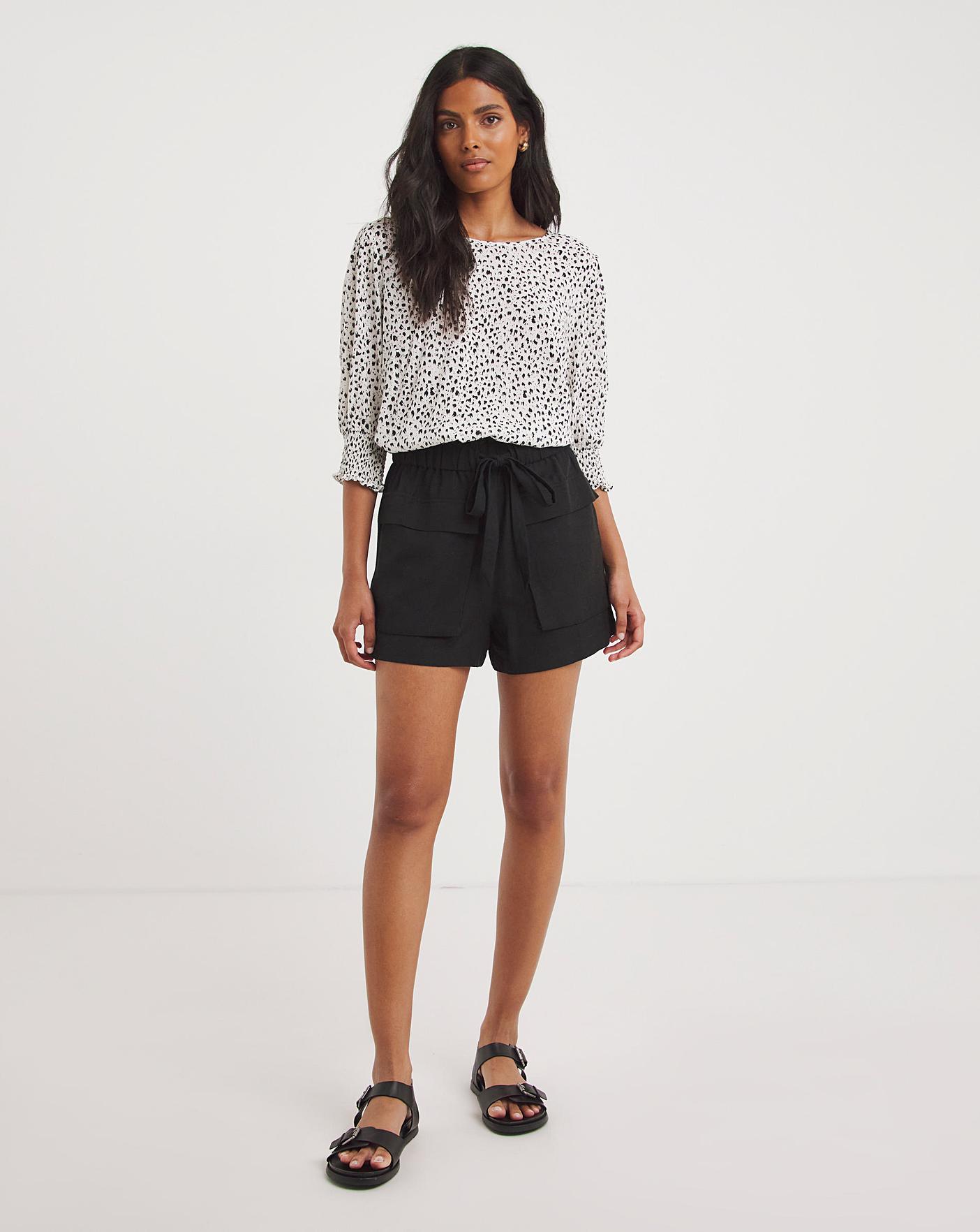 Crinkle Puff Sleeve Top | Fashion World