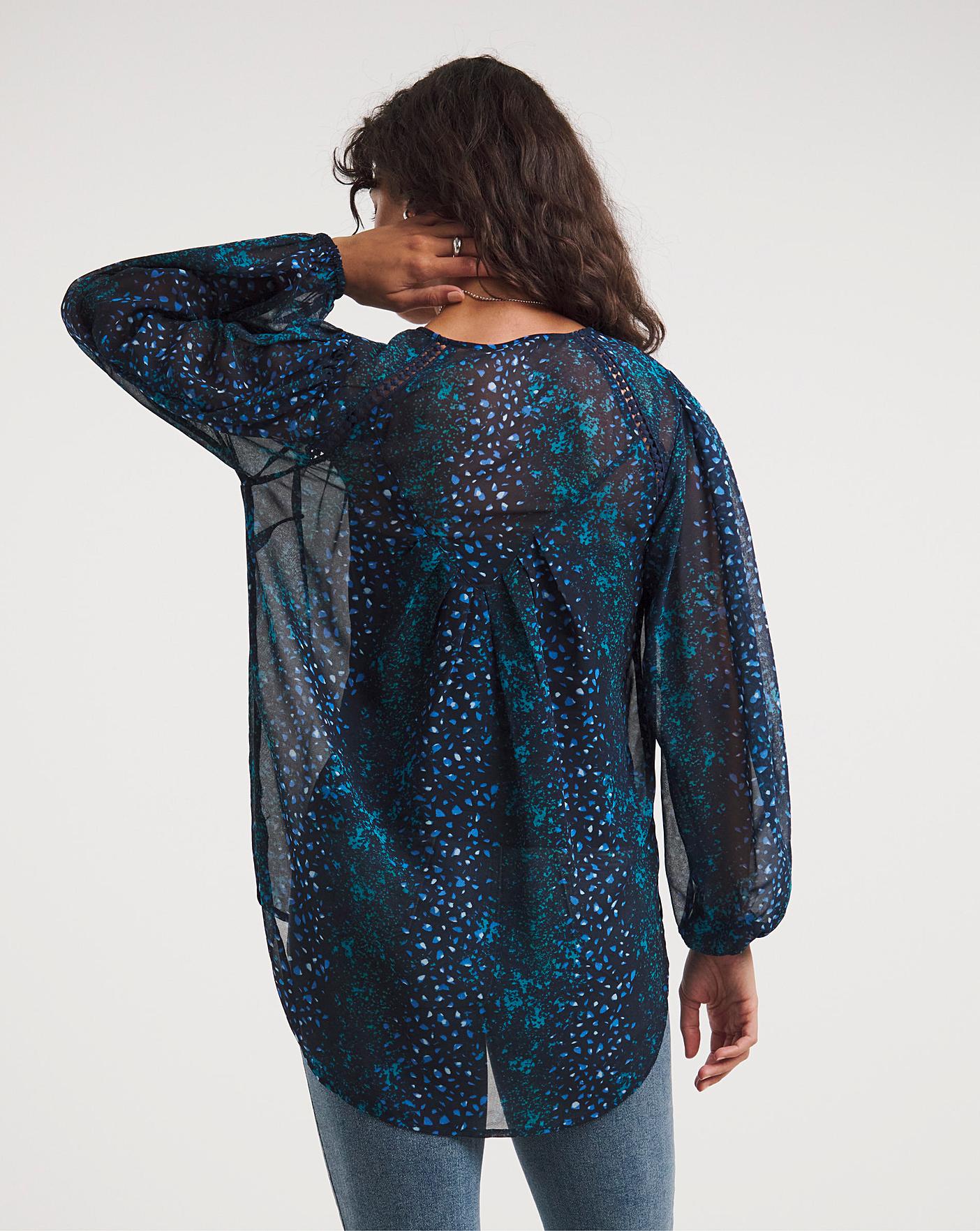 Dipped Back Long Sleeved Blouse | Marisota