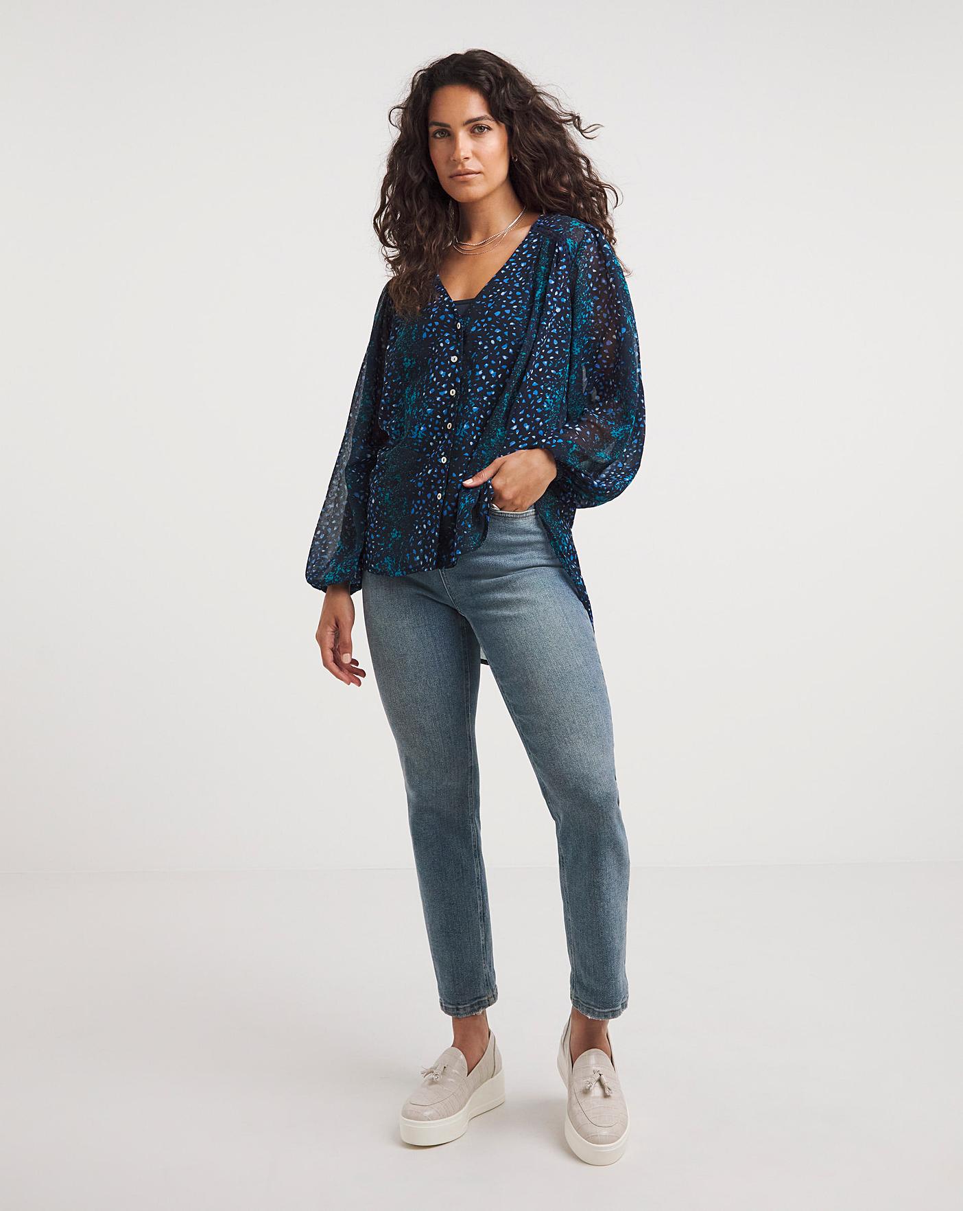 Dipped Back Long Sleeved Blouse | Marisota