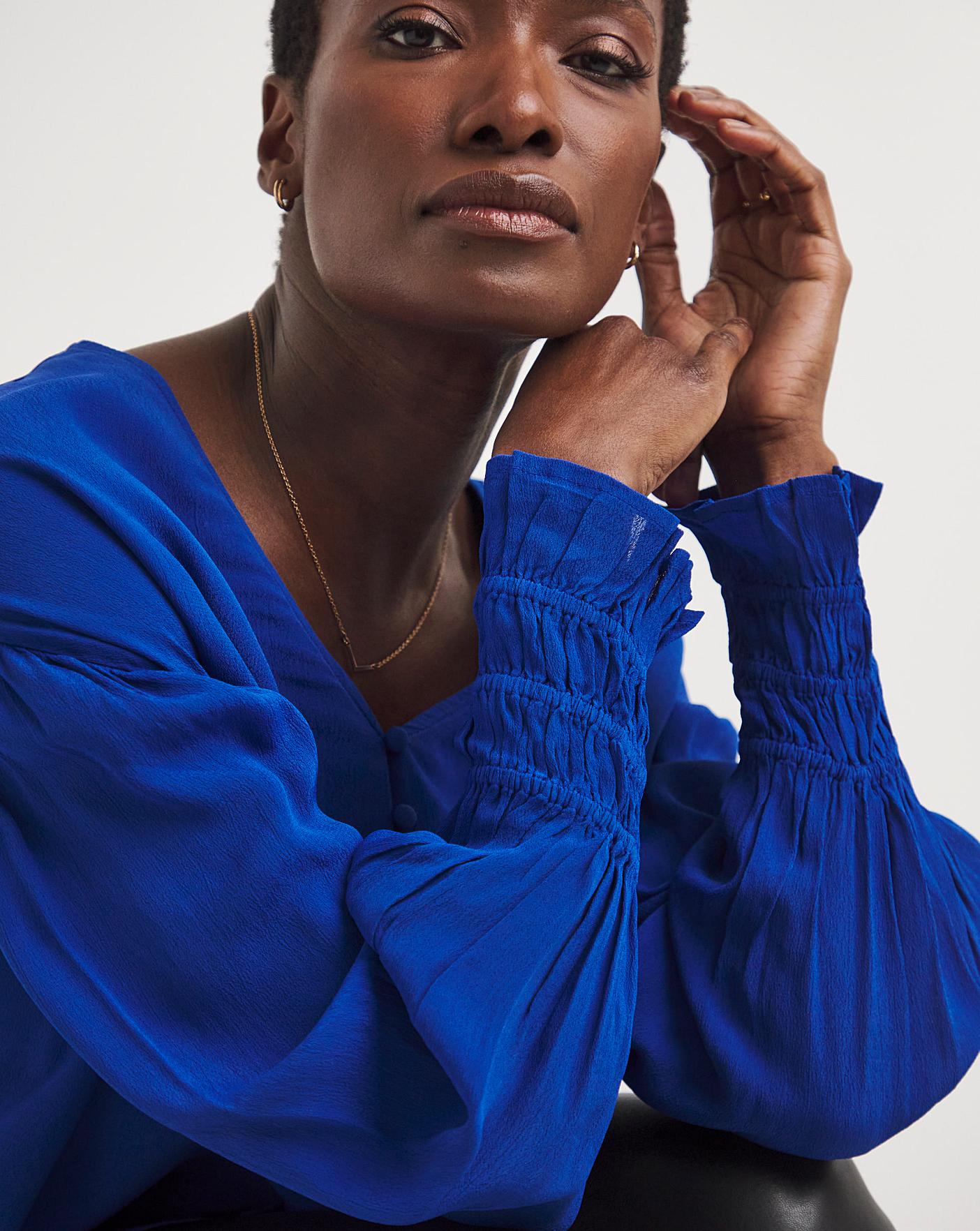 Dipped Back Long Sleeved Blouse | Fashion World