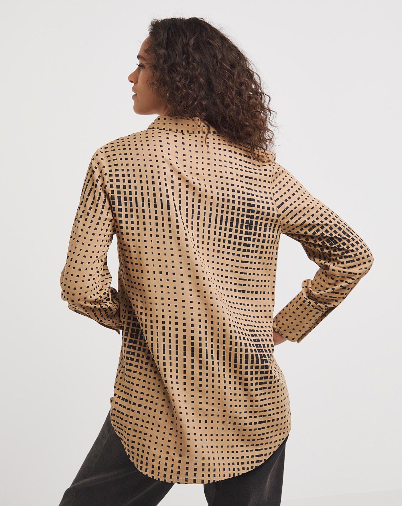 DIPPED BACK VISCOSE SHIRT | Premier Man