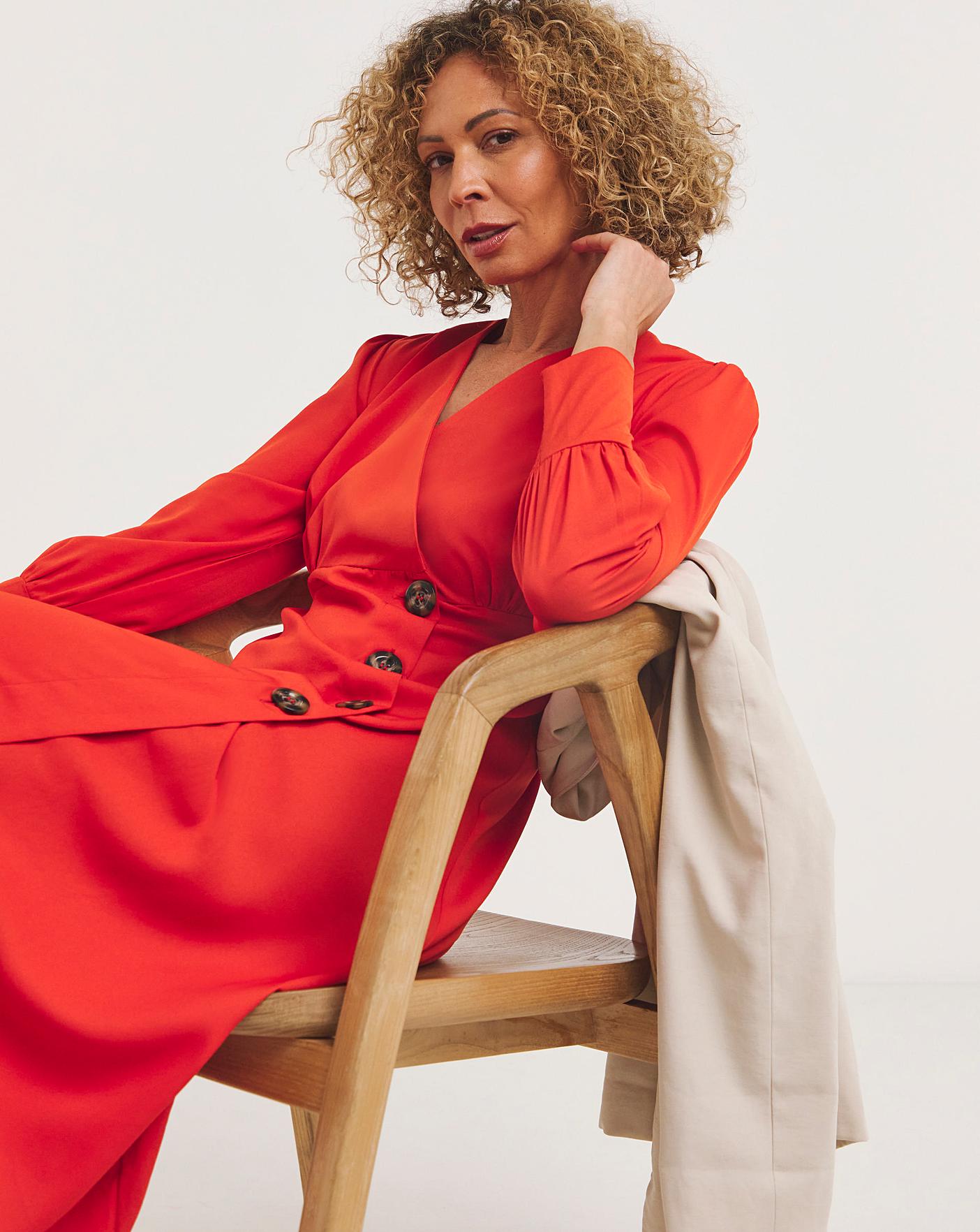 Asymmetric Wrap Button Tea Dress | Fashion World