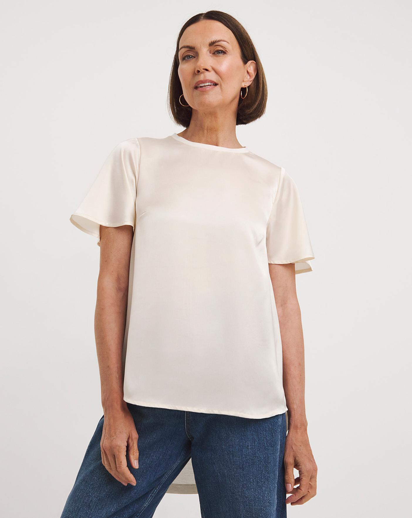 Jersey Back Satin Top | Oxendales