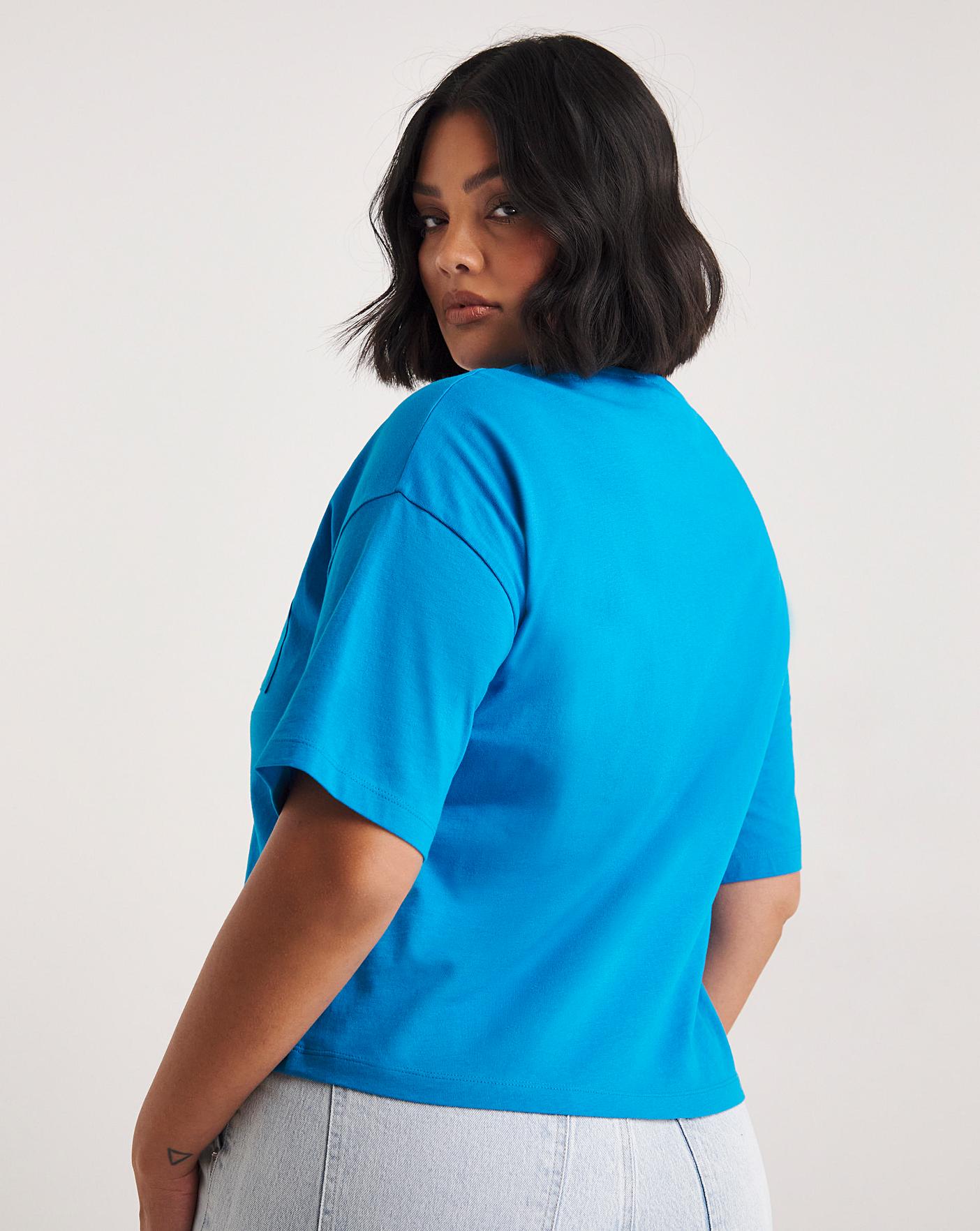 Blue & Grey Marl 2 Pack Boxy Tops | Fashion World