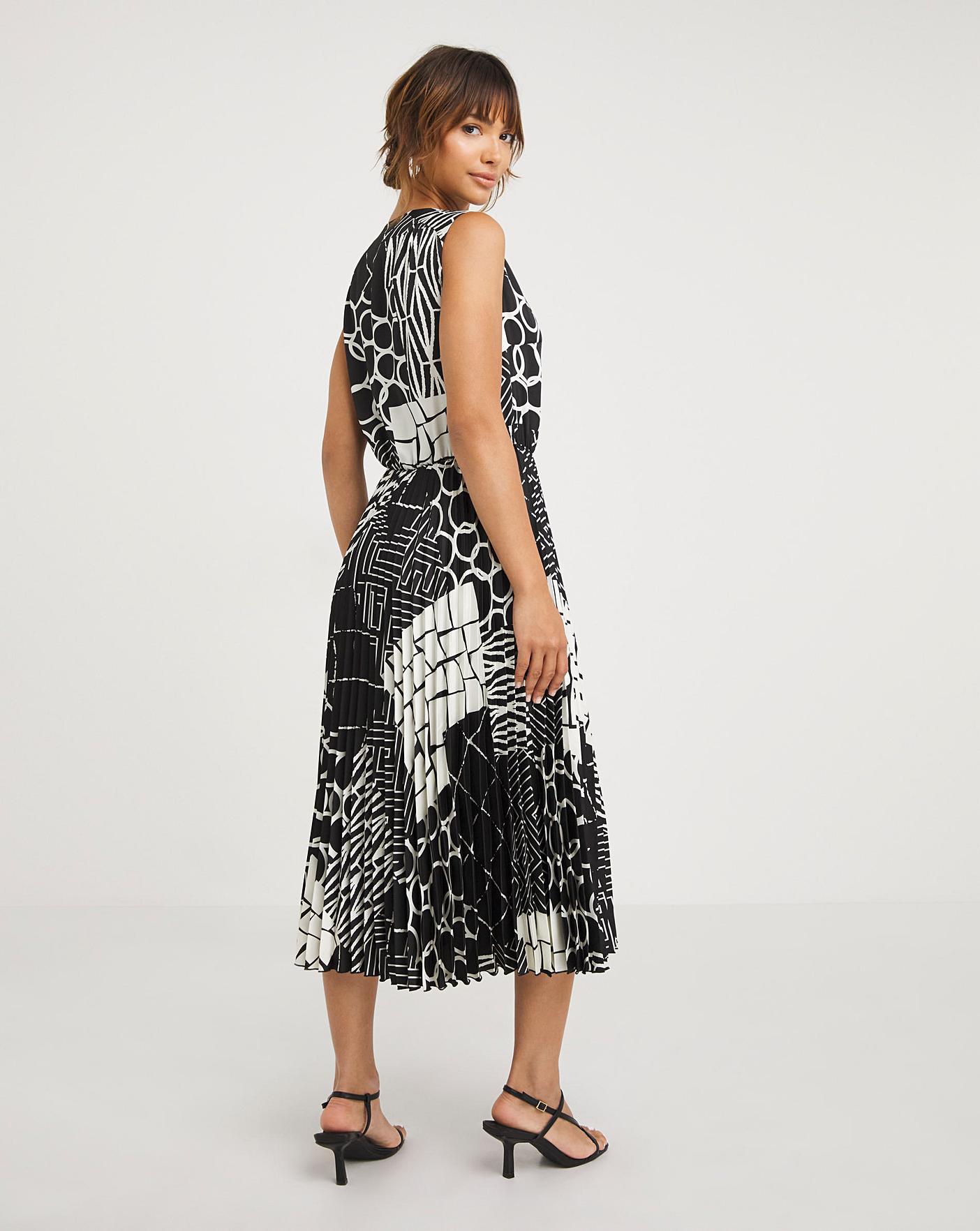 Joanna Hope Pleat Print Midi Dress | Premier Man