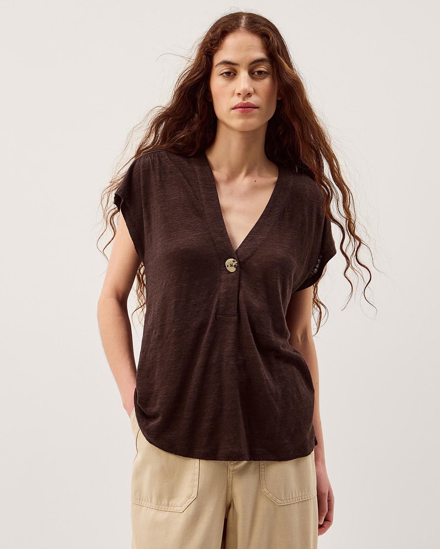 Monsoon Lucy Linen T-Shirt | Oxendales