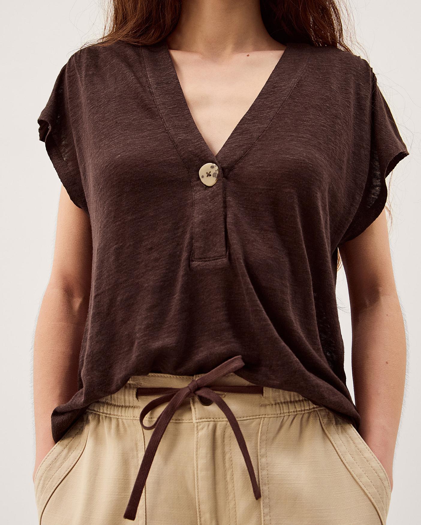 Monsoon Lucy Linen T-Shirt | Oxendales