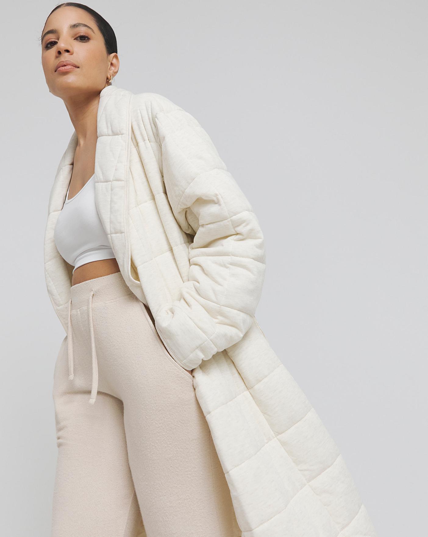 Long Quilted Dressing Gown | Fashion World