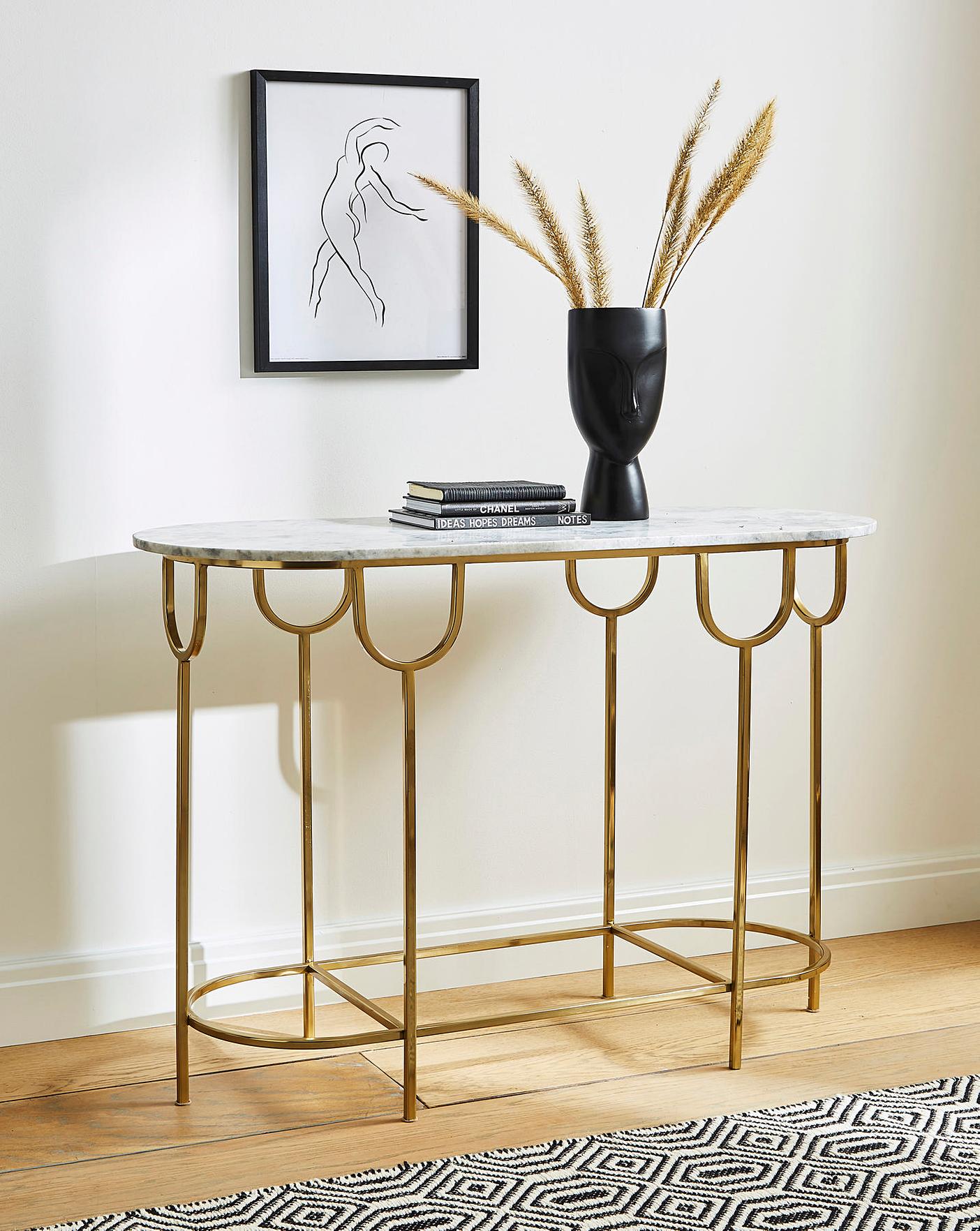 Sophia Marble Console Table | Oxendales