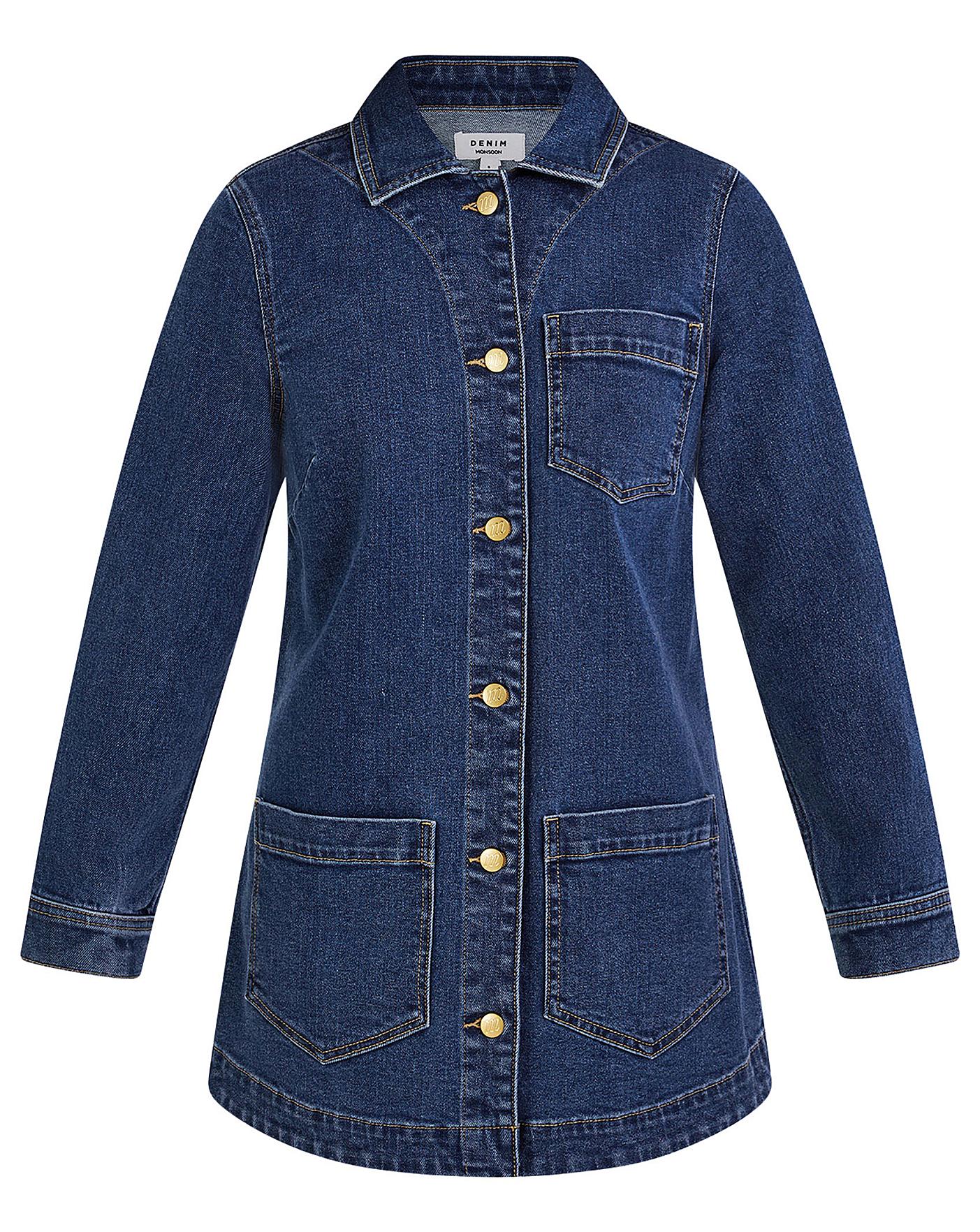 Monsoon Mindy Longline Denim Jacket | J D Williams
