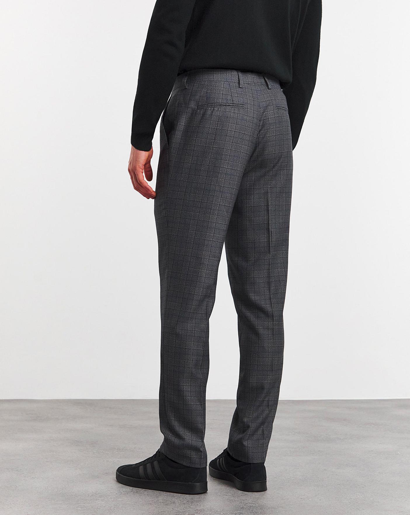 Regular Fit Check Suit Trouser | Premier Man