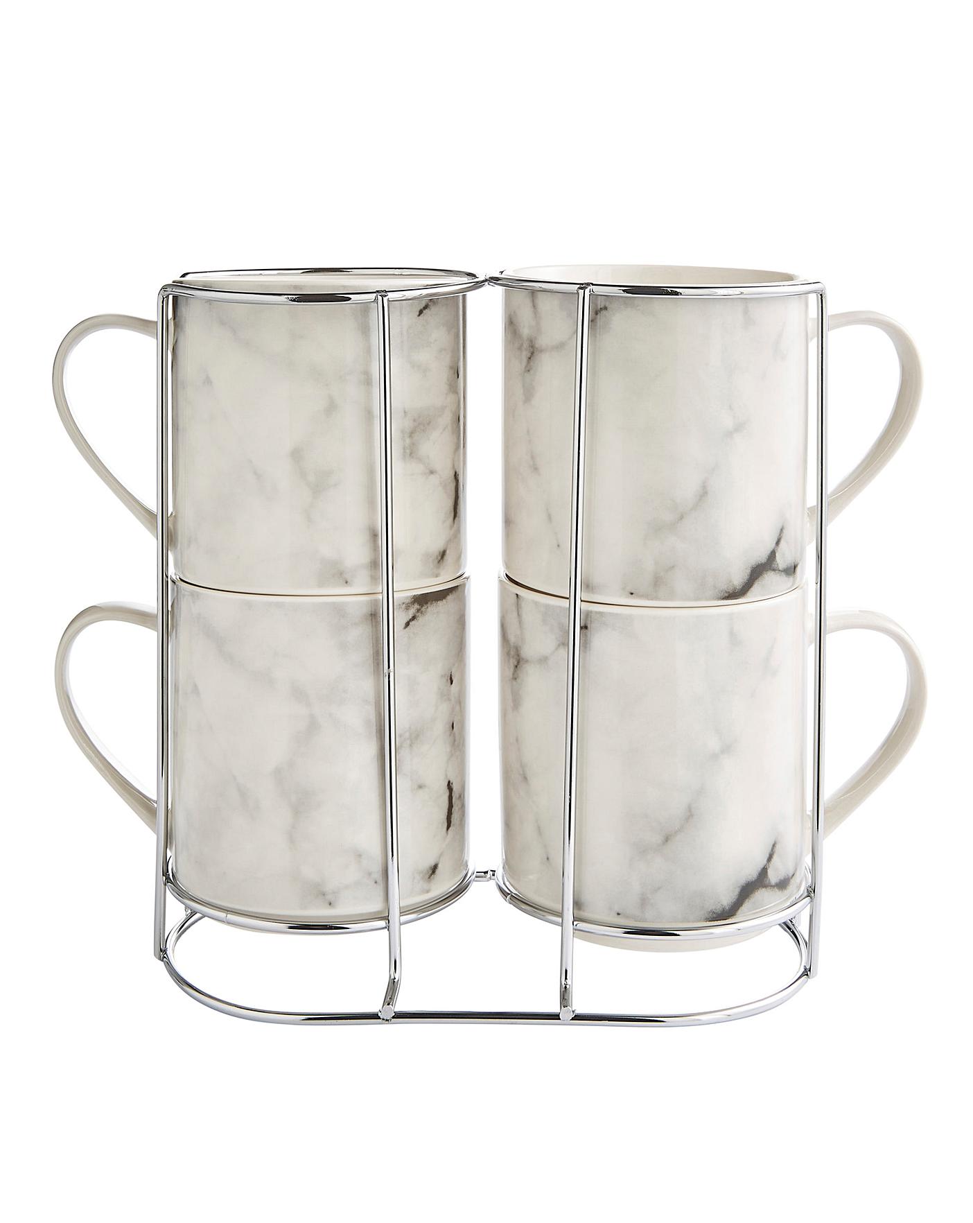 Marble Stacking Mugs | Home Essentials