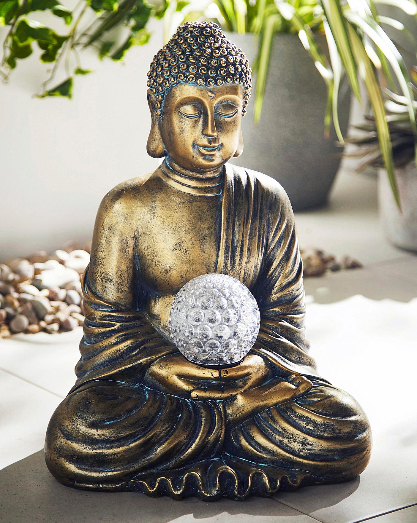 Buddha with Rotating Solar Light | J D Williams