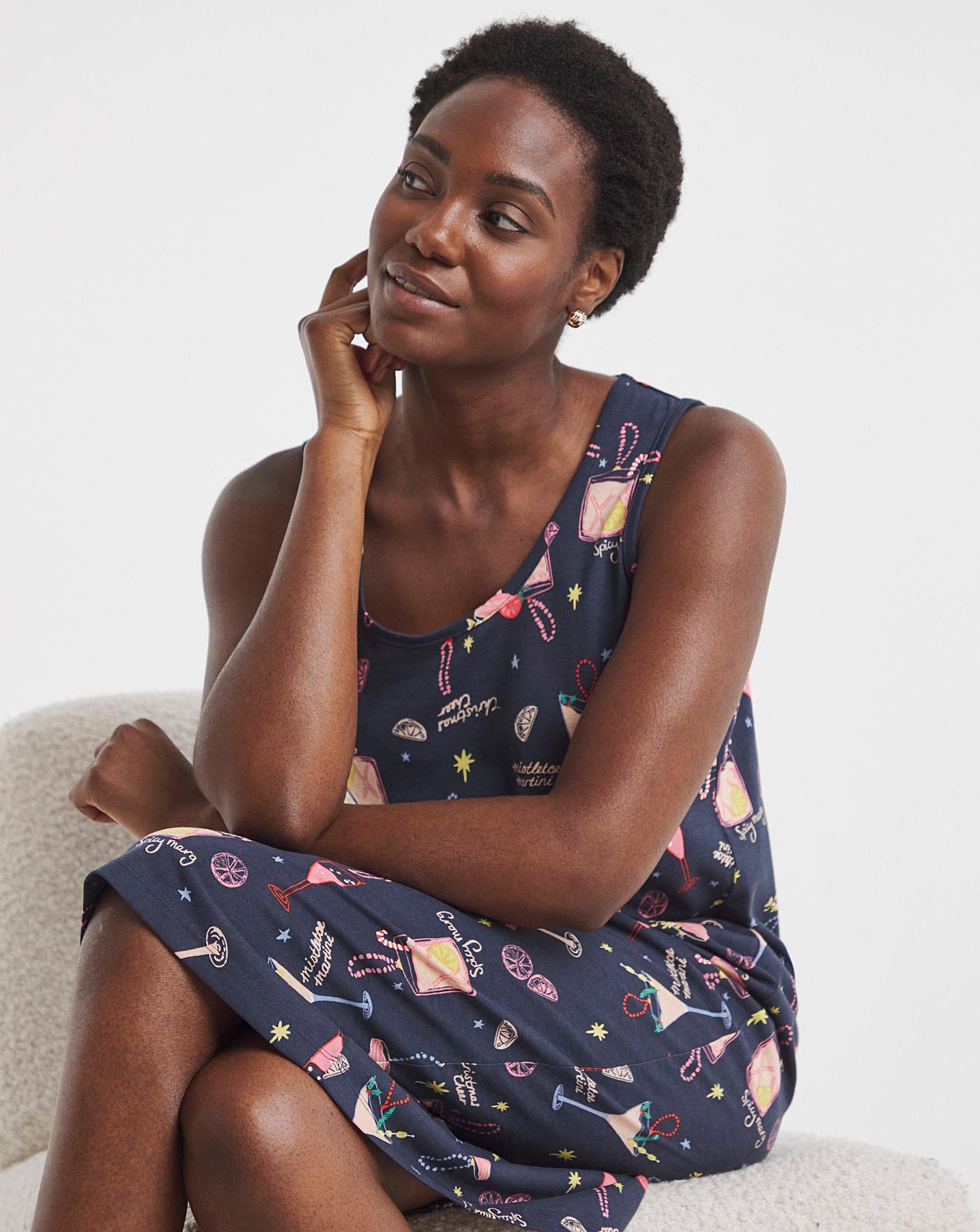 Cocktail Print Value Midi Nightie | Oxendales
