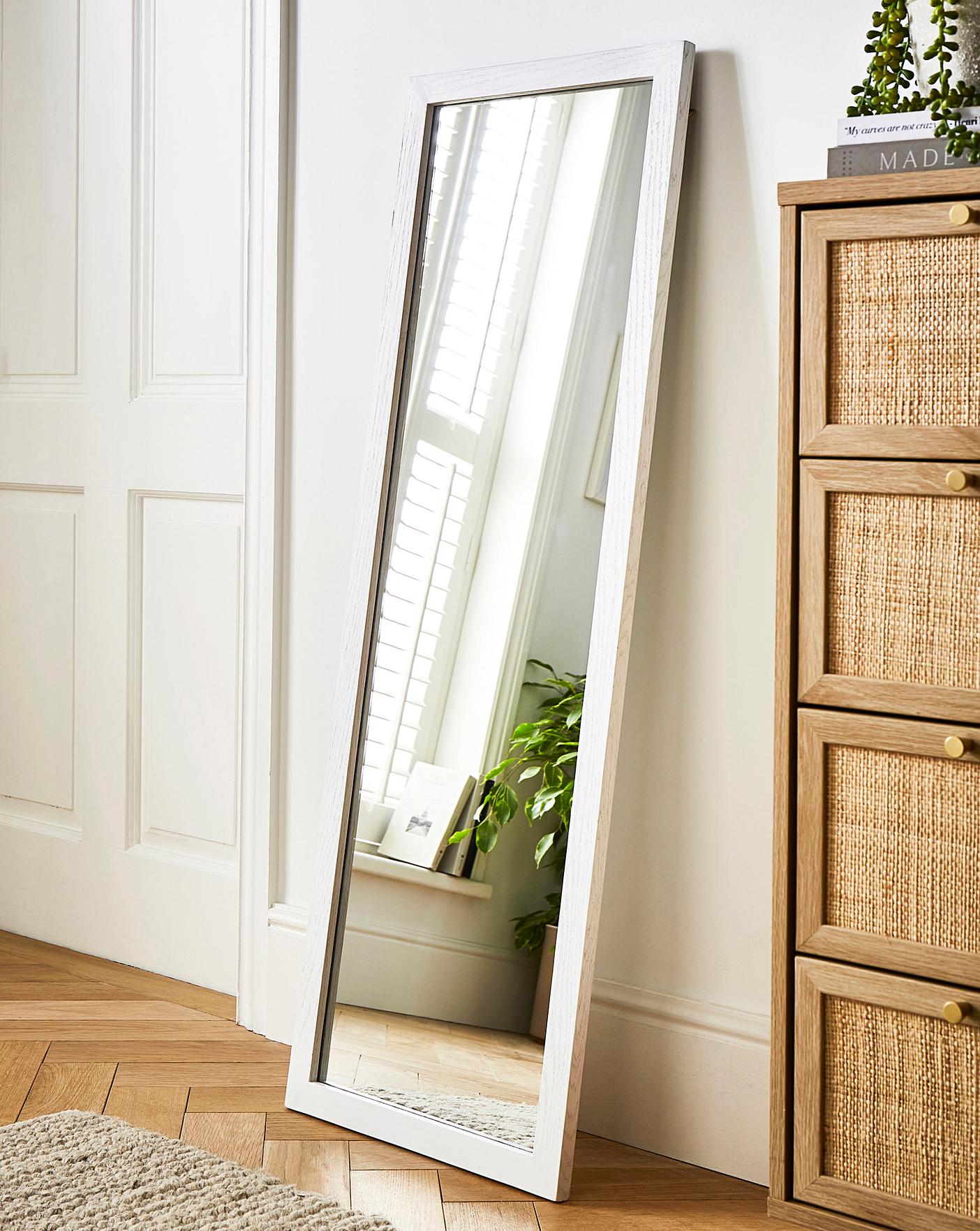 Long Wall Mirror White