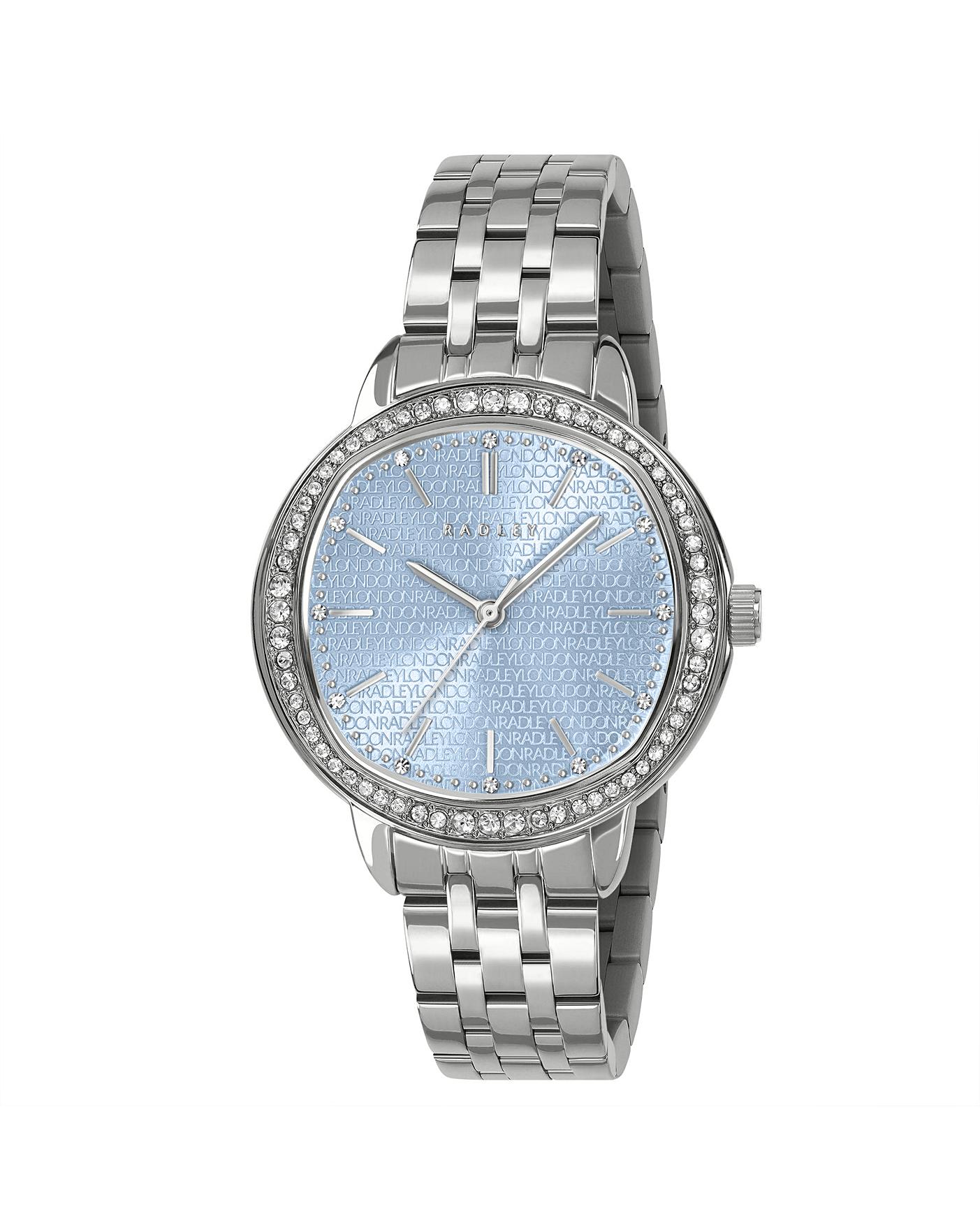 Radley Silver Blue Stone Set Watch | Oxendales