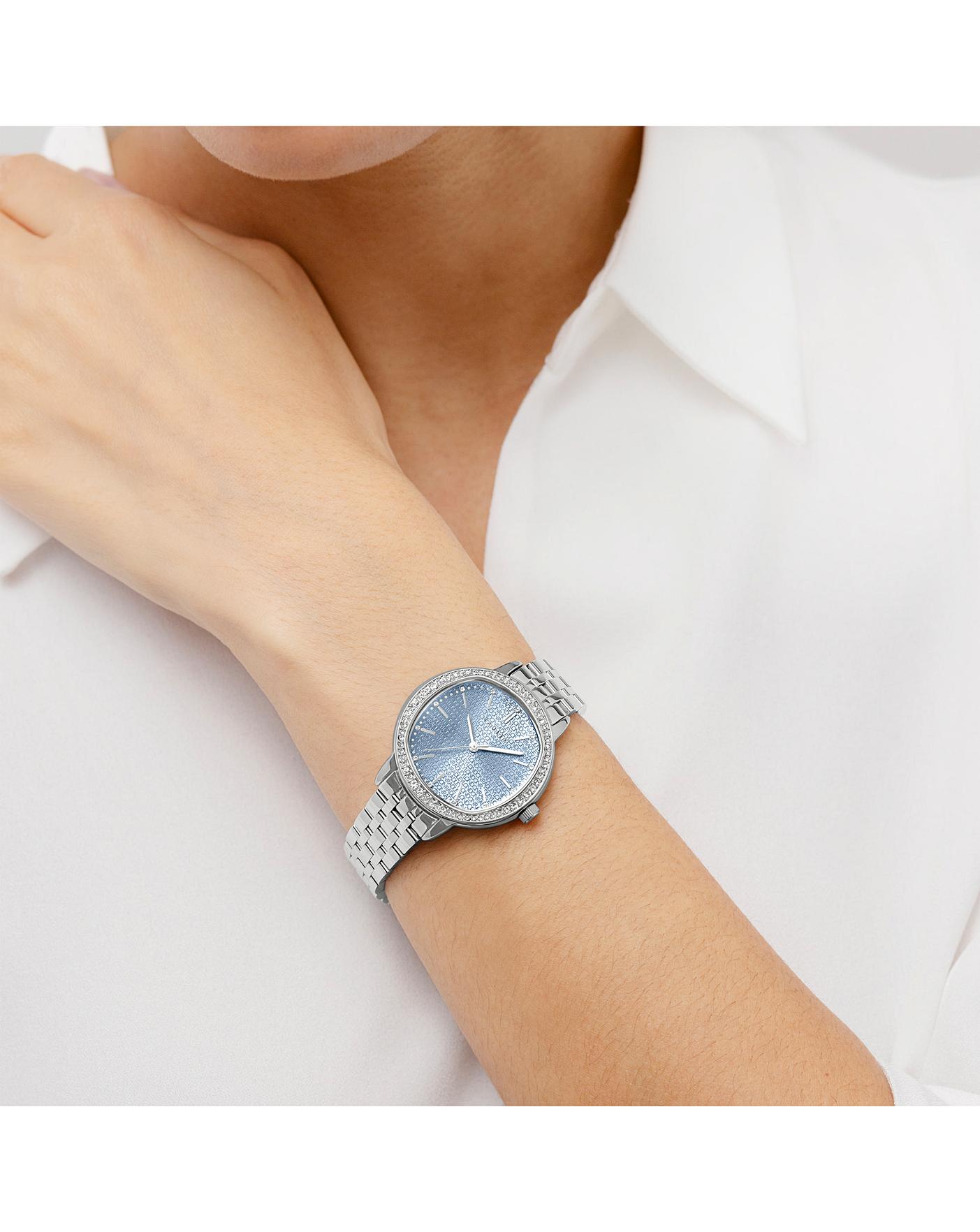 Radley Silver Blue Stone Set Watch | Oxendales