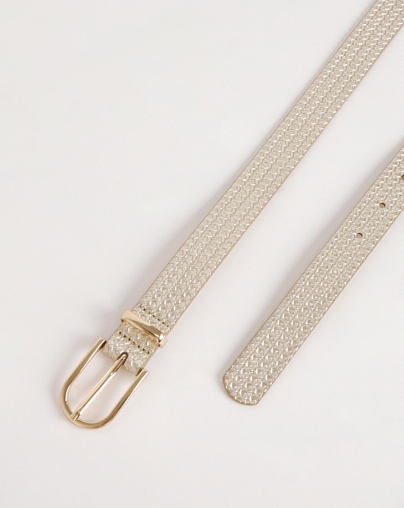 Metallic Gold Weave Belt | J D Williams