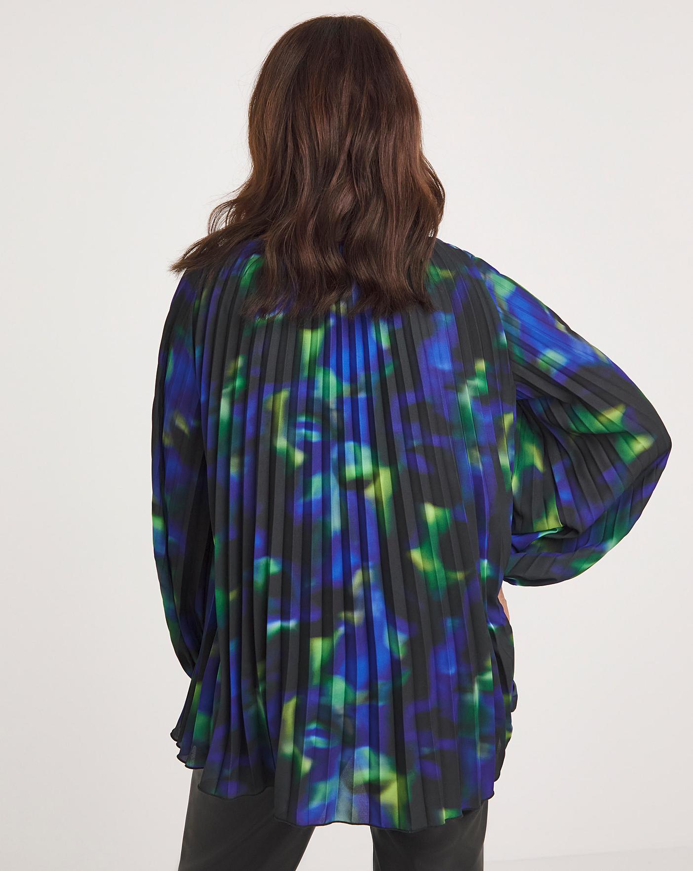 Joanna Hope Pleated Keyhole Blouse Marisota