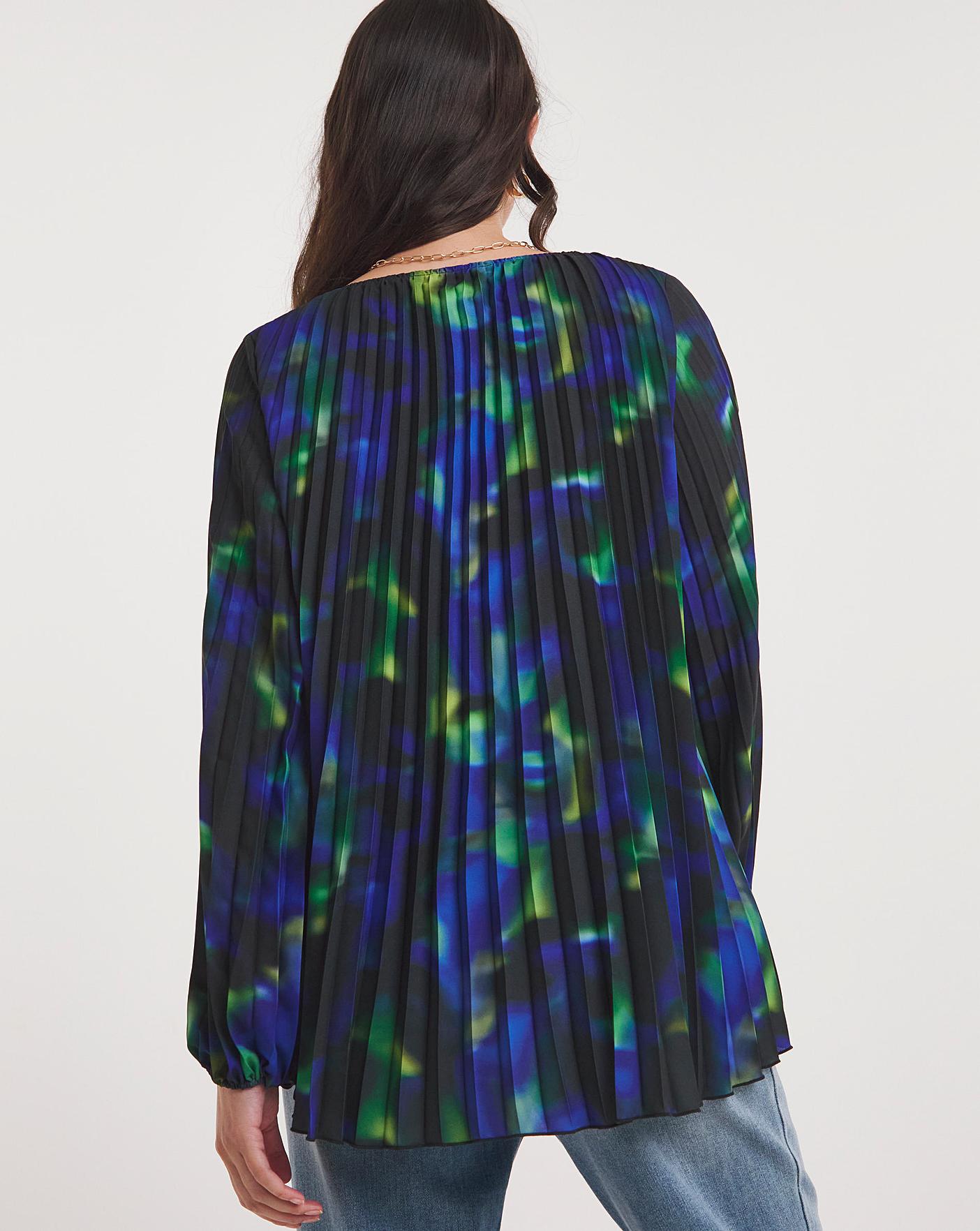 Joanna Hope Pleated Keyhole Blouse Fashion World