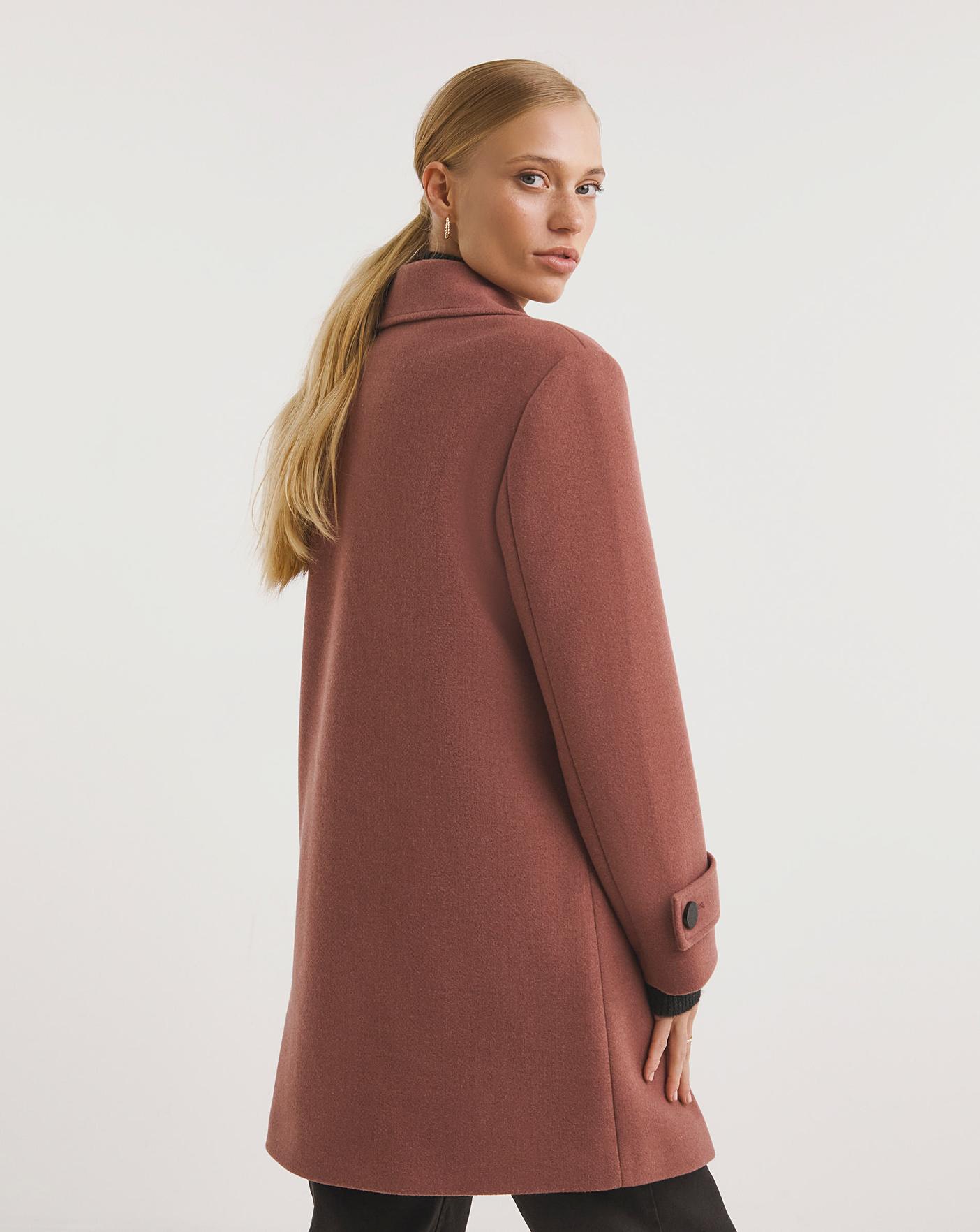 Rose Pink Military Reefer Coat | Ambrose Wilson