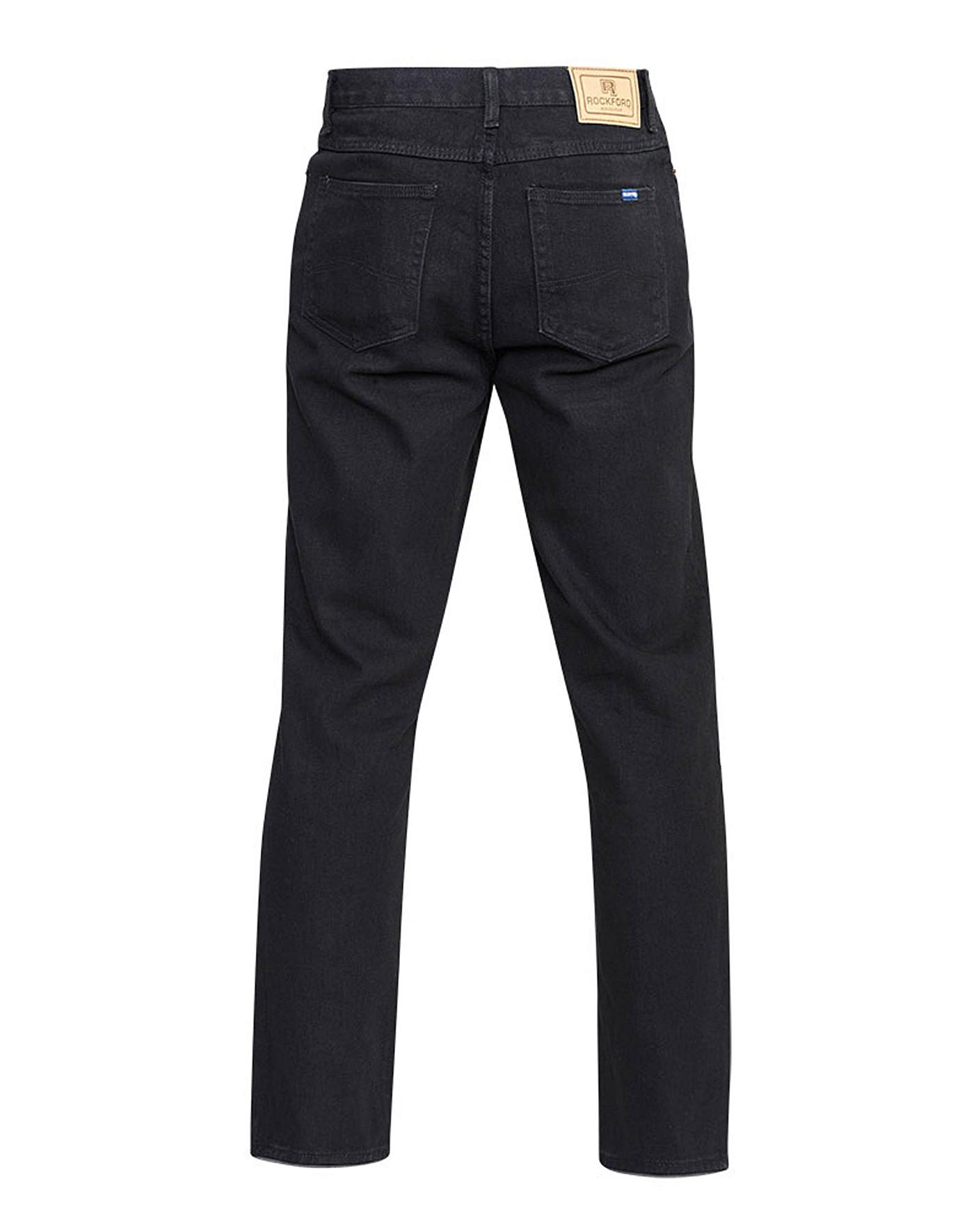 D555 Comfort Fit Jeans Black | Fashion World