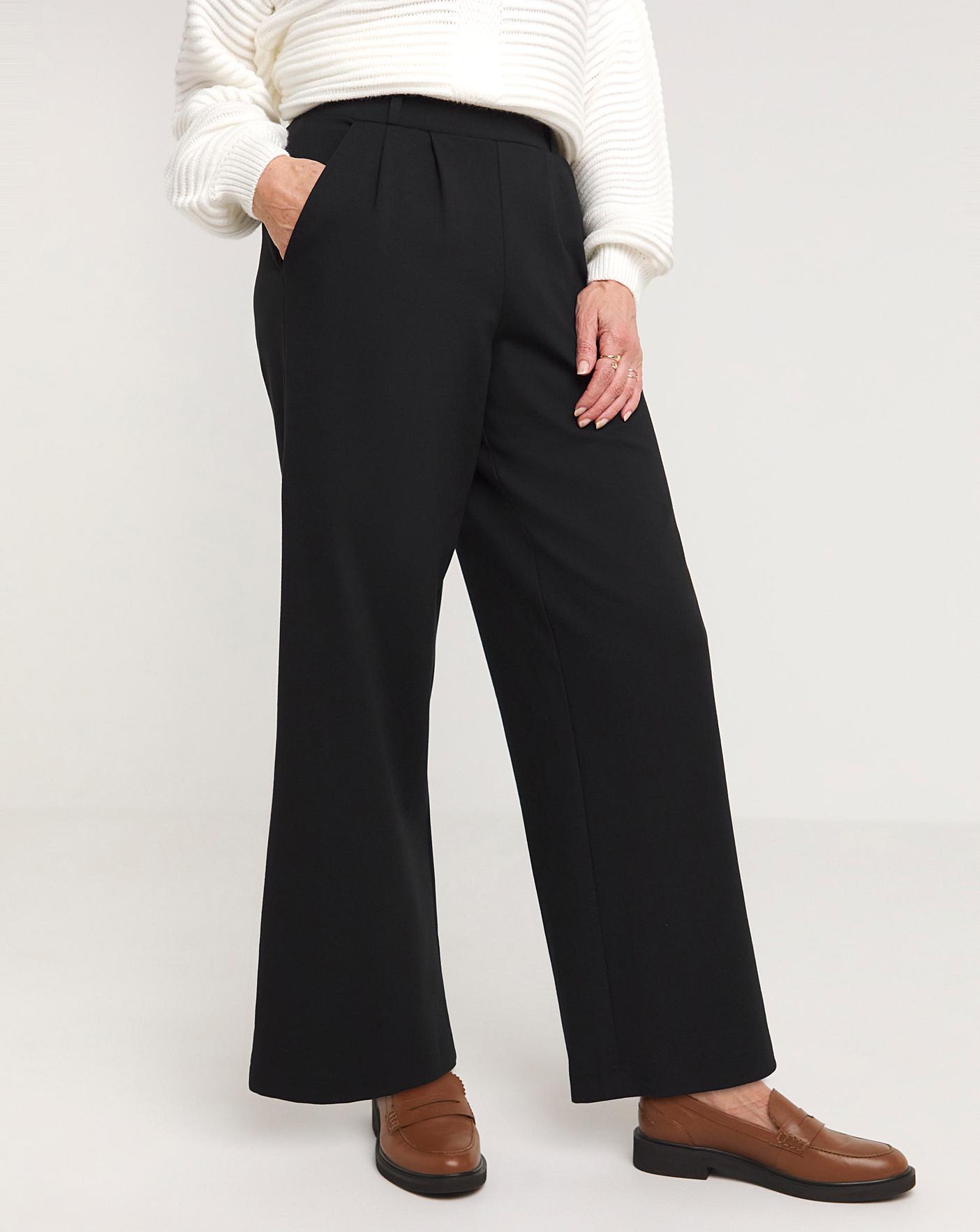 Slimma Black Wide Leg Trouser Short | Fashion World