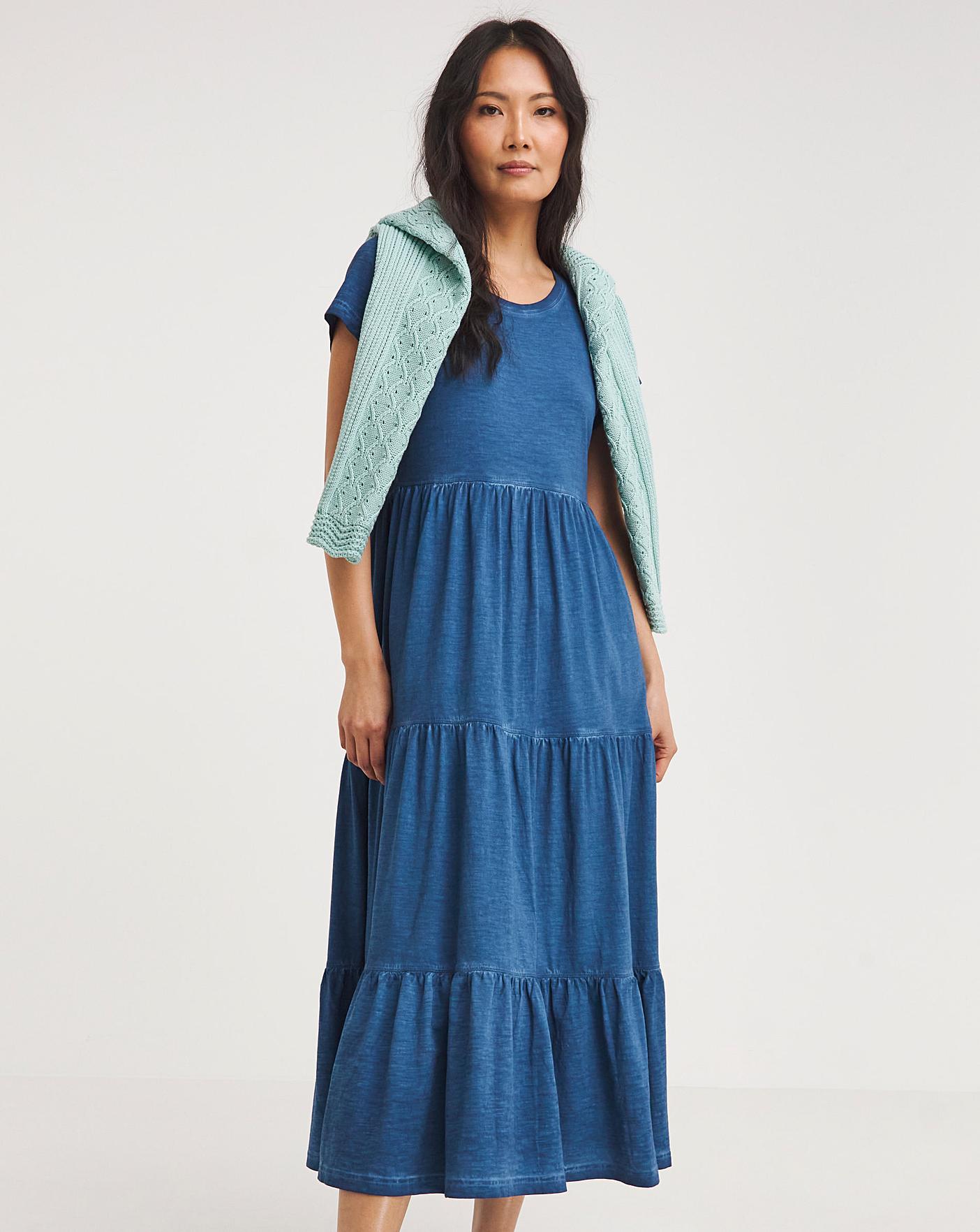 Julipa Tiered Garment Dyed Dress | Marisota