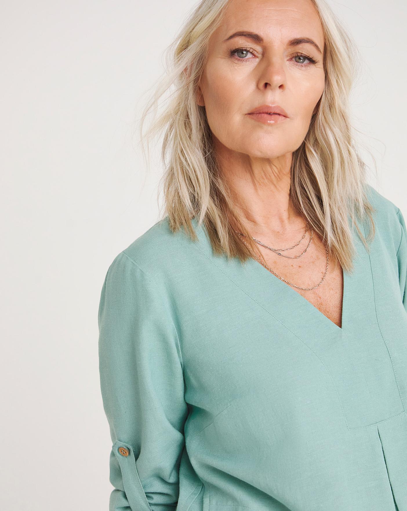 Julipa Linen Mix Pocket Tunic | J D Williams