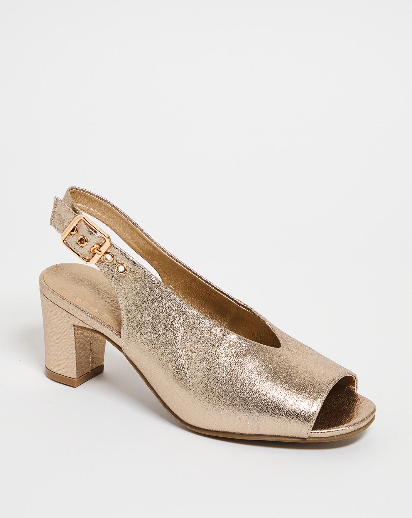Open Toe Slingback Shoe E Fit | Ambrose Wilson