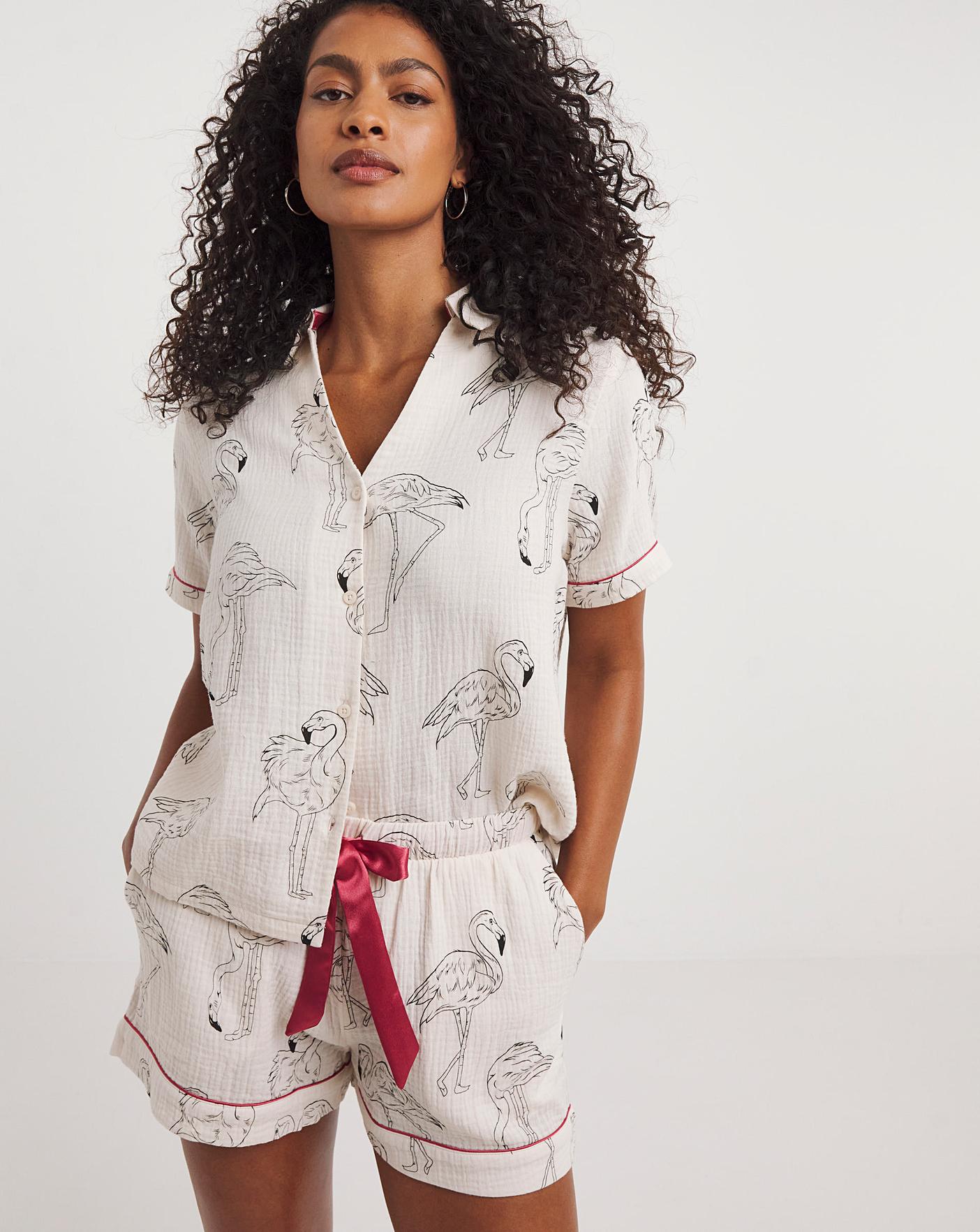 Chelsea Peers Flamingo Short PJ Set | J D Williams