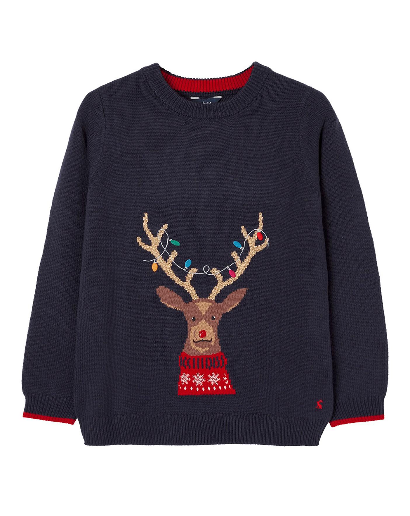 Joules Reindeer Christmas Jumper | J D Williams