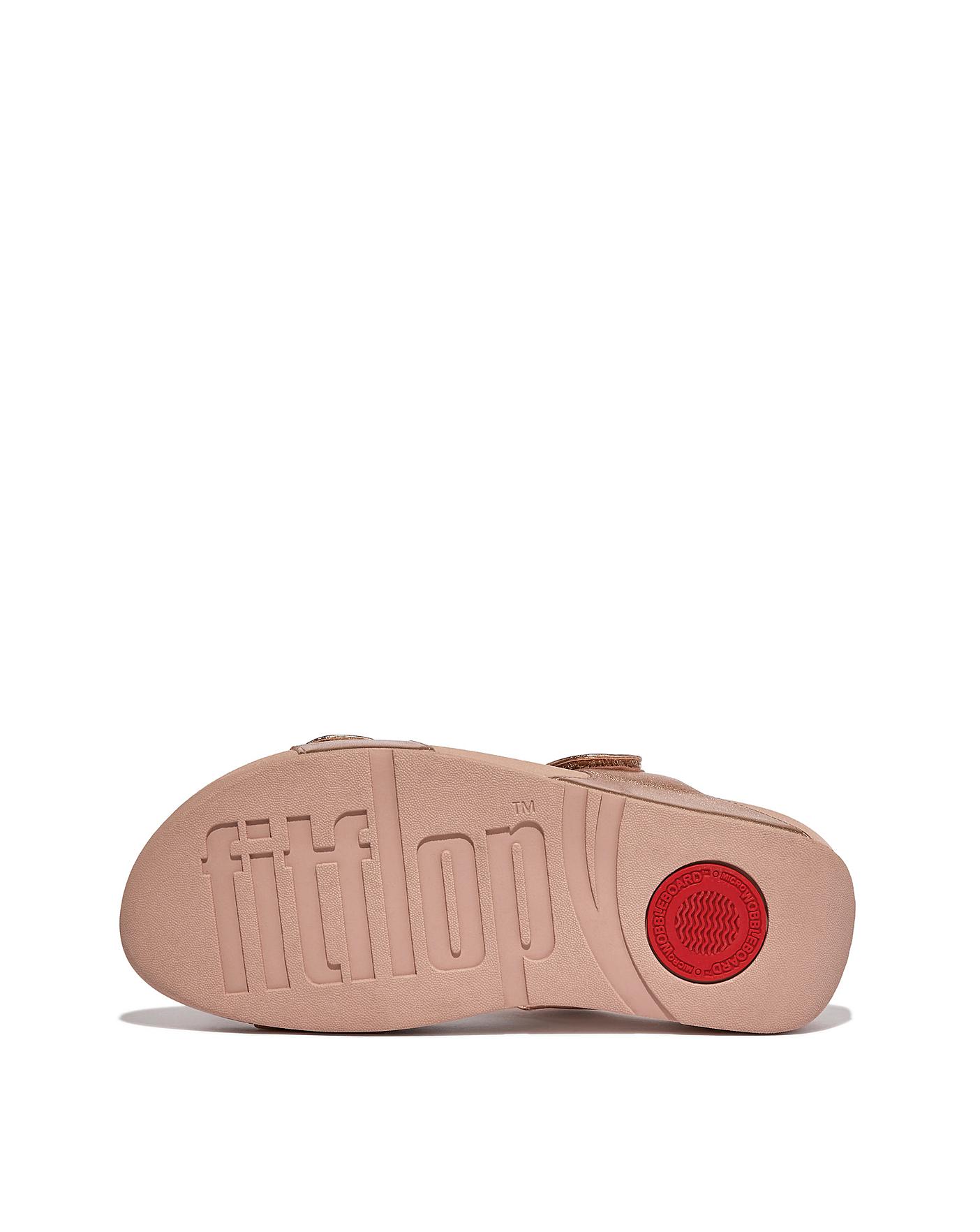 Fitflop Lulu Adjustable Leather Slides | J D Williams