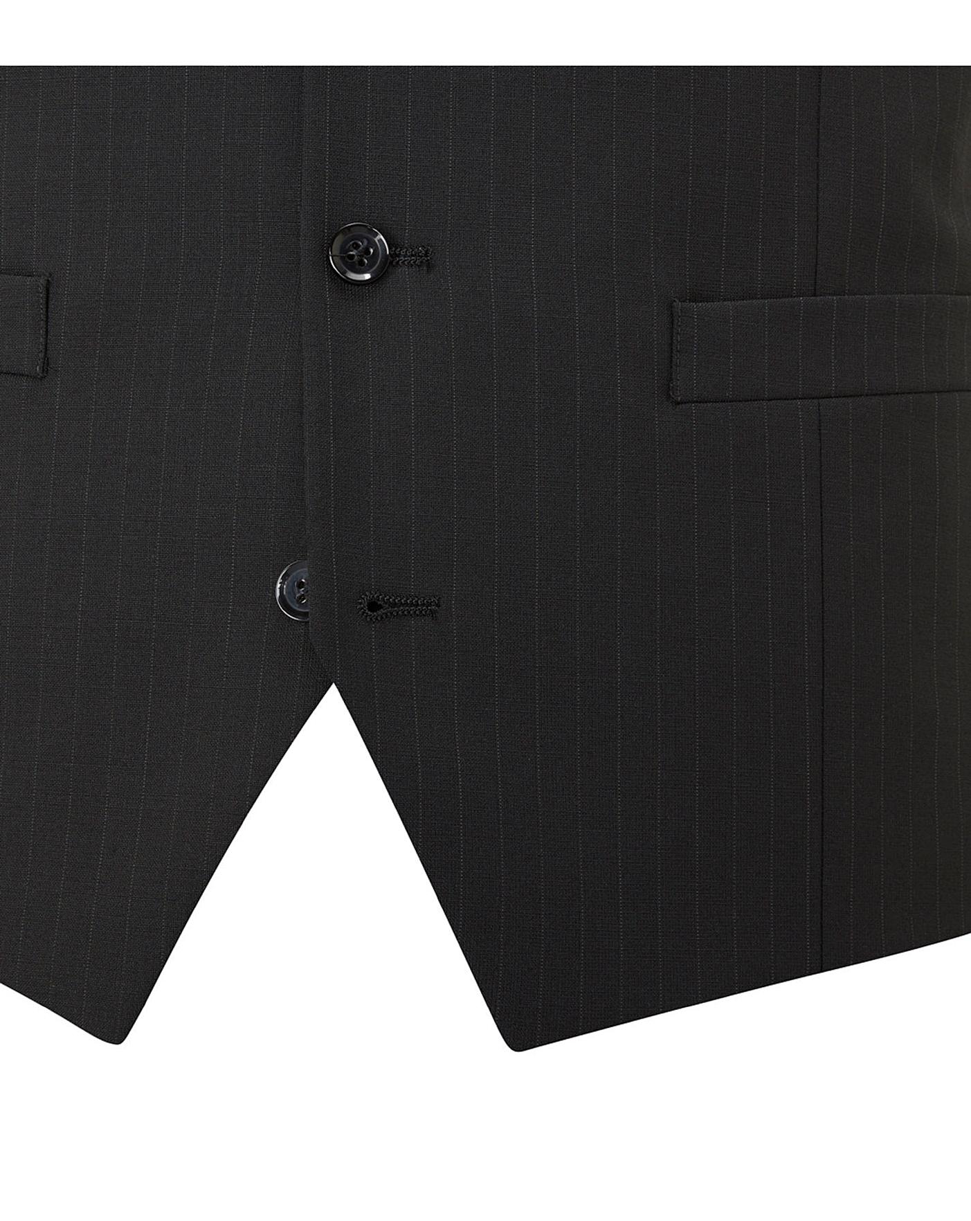 Skopes Darwin Suit Waistcoat Black Strp | Fashion World
