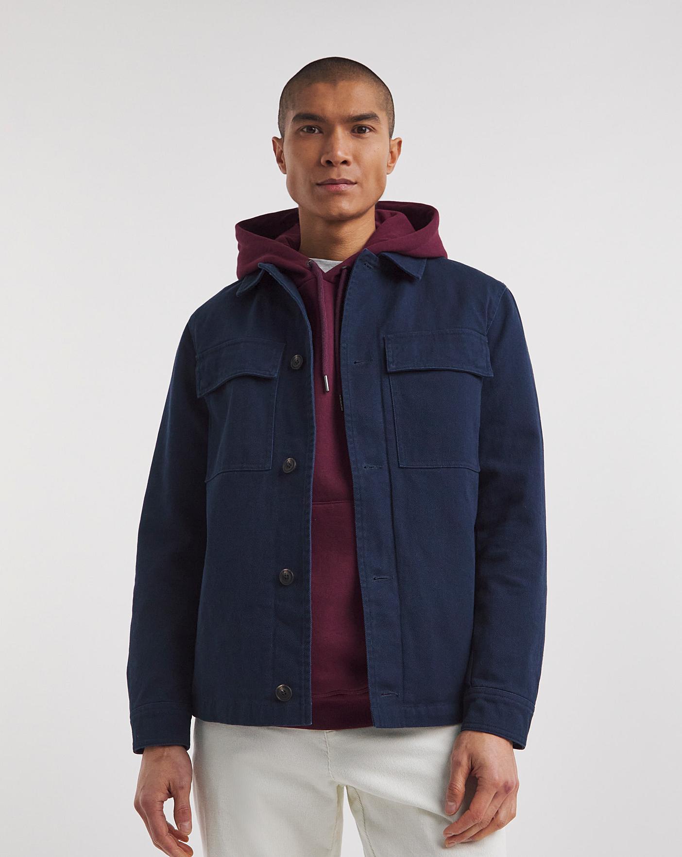 Navy Cotton Pocket Jacket | Premier Man