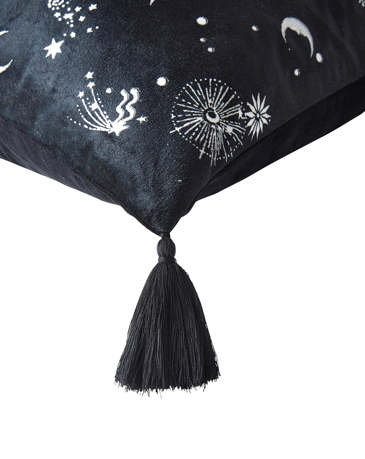 Cosmic Velvet Cushion | J D Williams